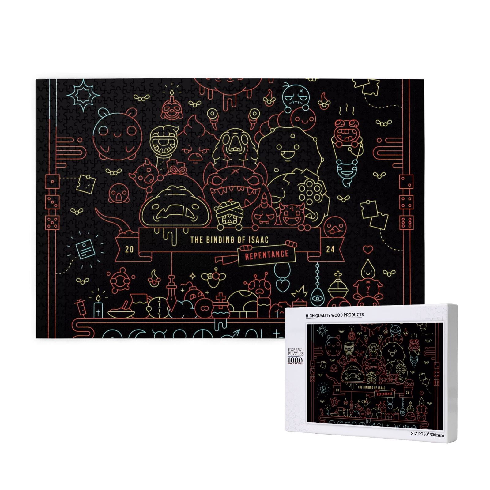 Luyuia The Binding of Isaac Print 1000-Piece Printed Picture Puzzle ...
