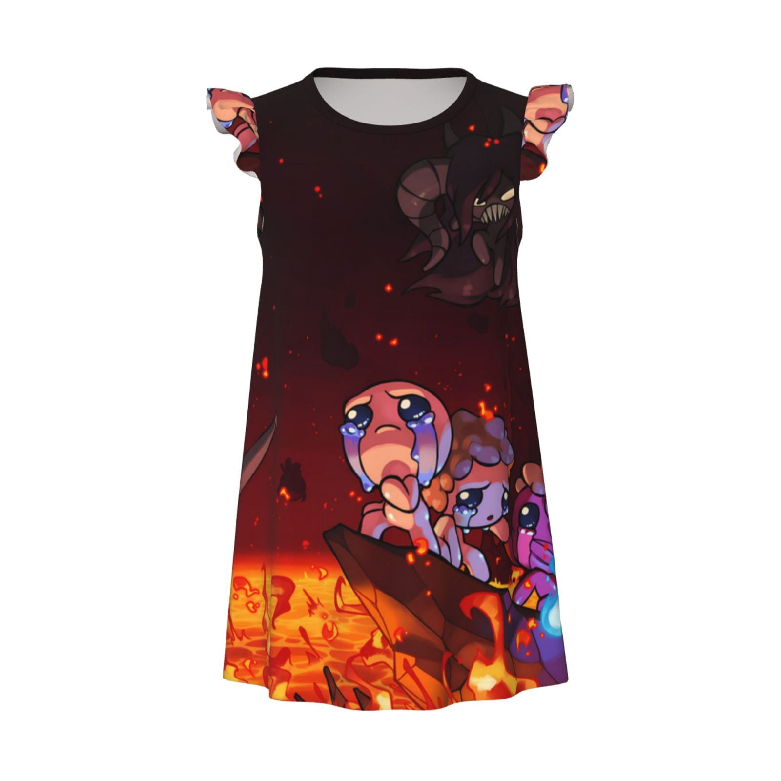 Luyuia The Binding of Isaac Print Girls' Princess Nightgown, Flutter ...