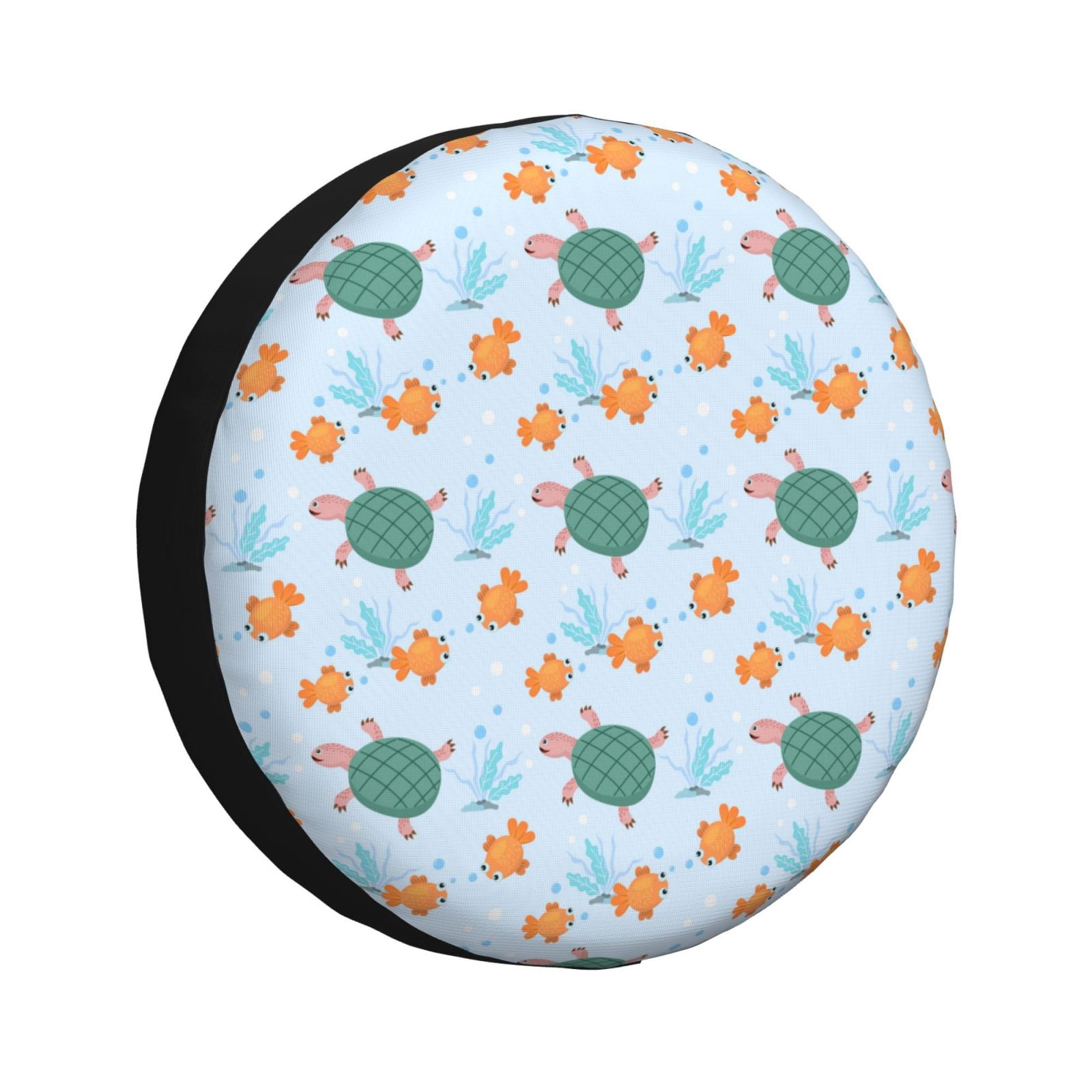 Luyuia Turtles And Goldfish Print Waterproof Leather Tire Cover ...
