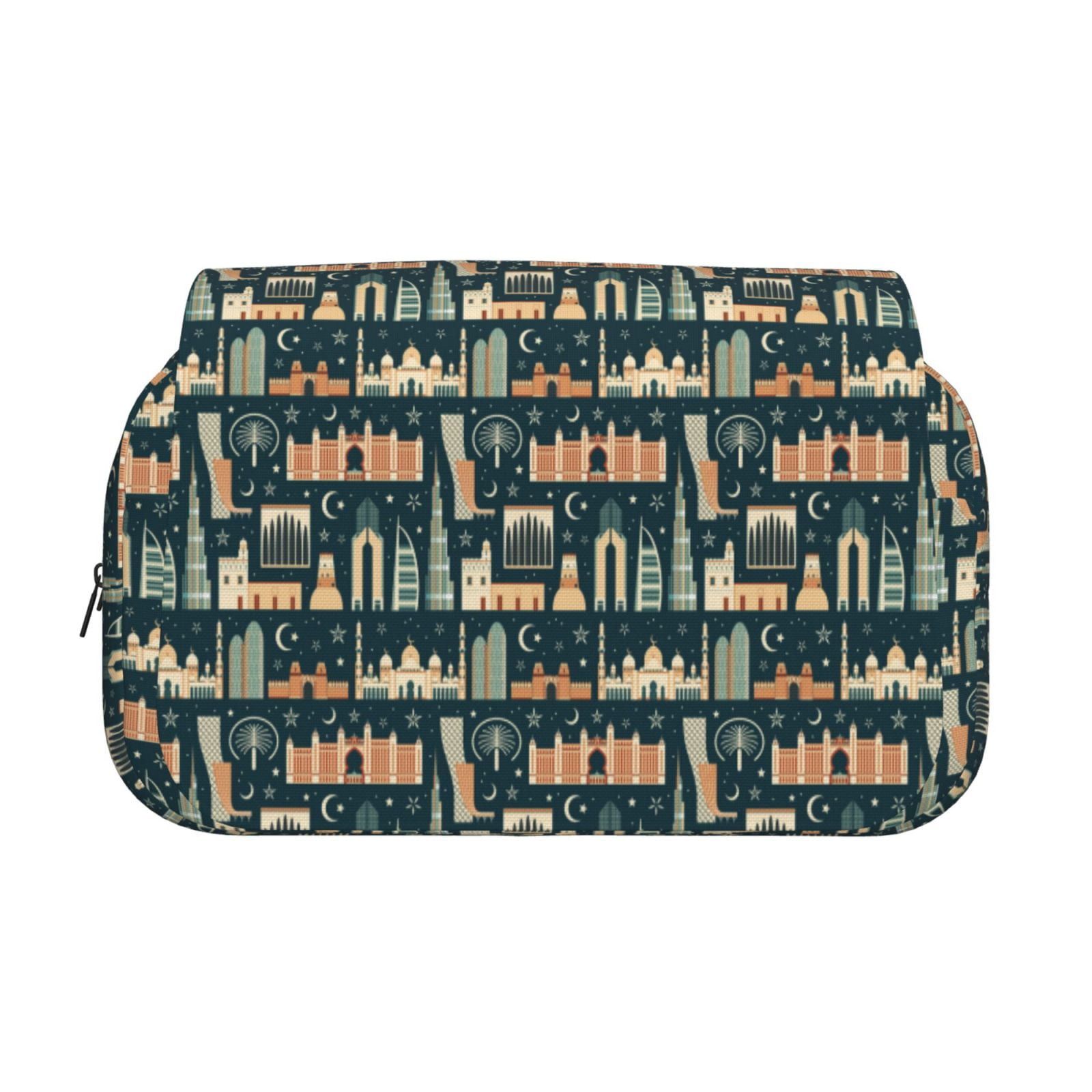 Luyuia UAE Travel1 1 Pattern Double Zipper Pen Case Oxford Clamshell ...