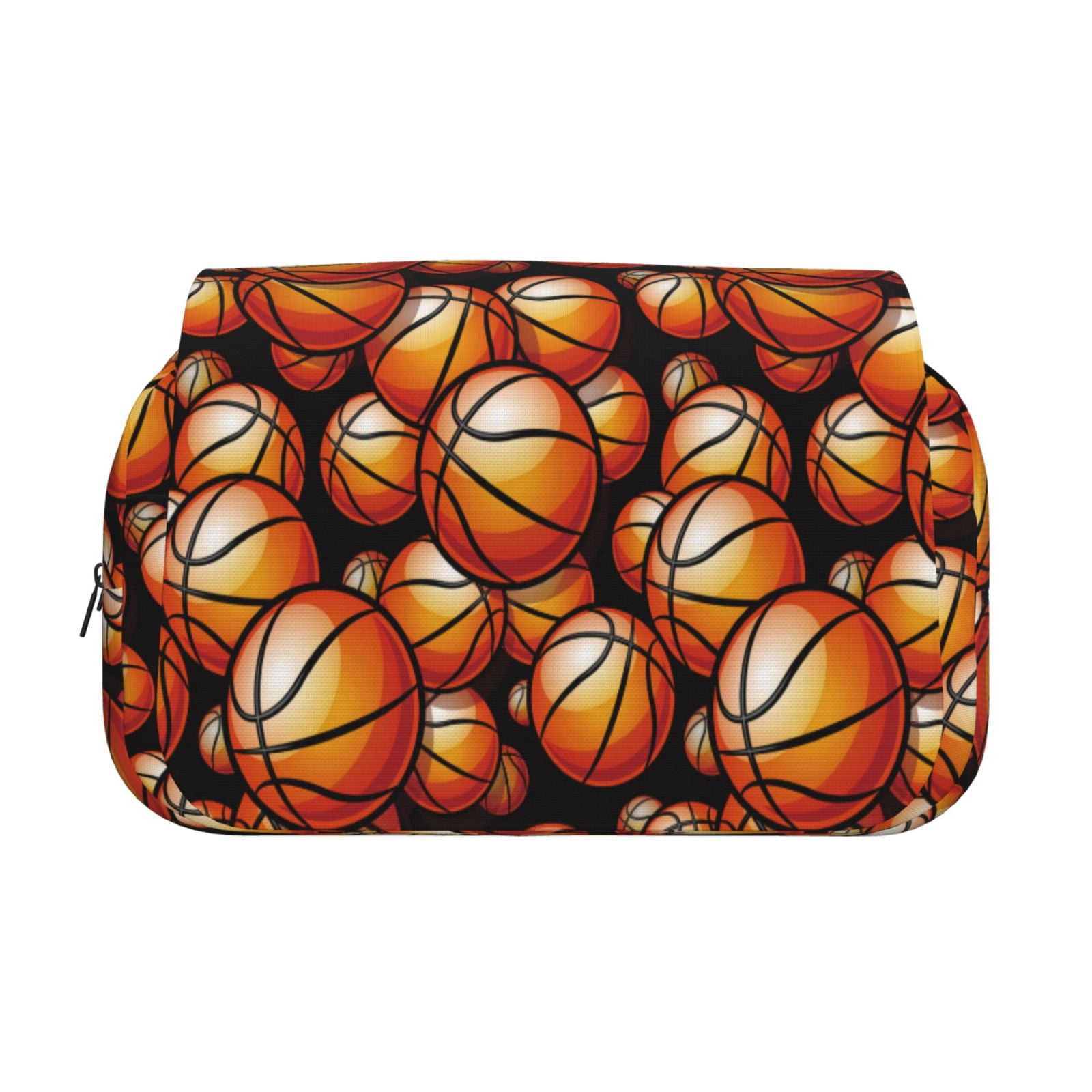 Luyuia Vintage Basketball Pattern Double Zipper Pen Case Oxford ...