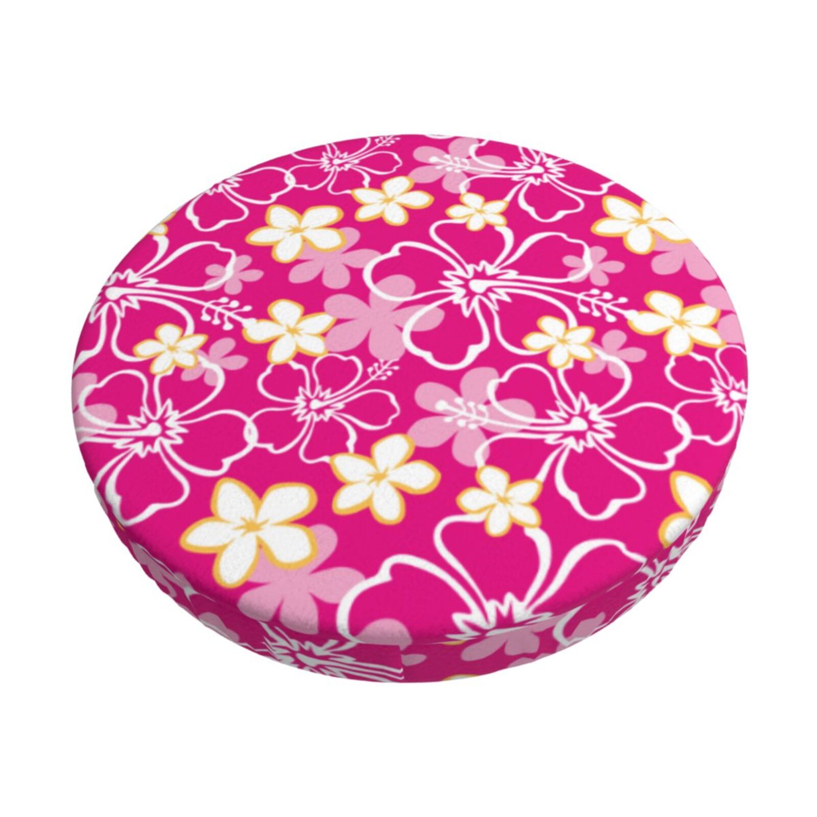 Luyuia Vintage Flowers Print Bar Stool Cover Cushion, Round Seat ...