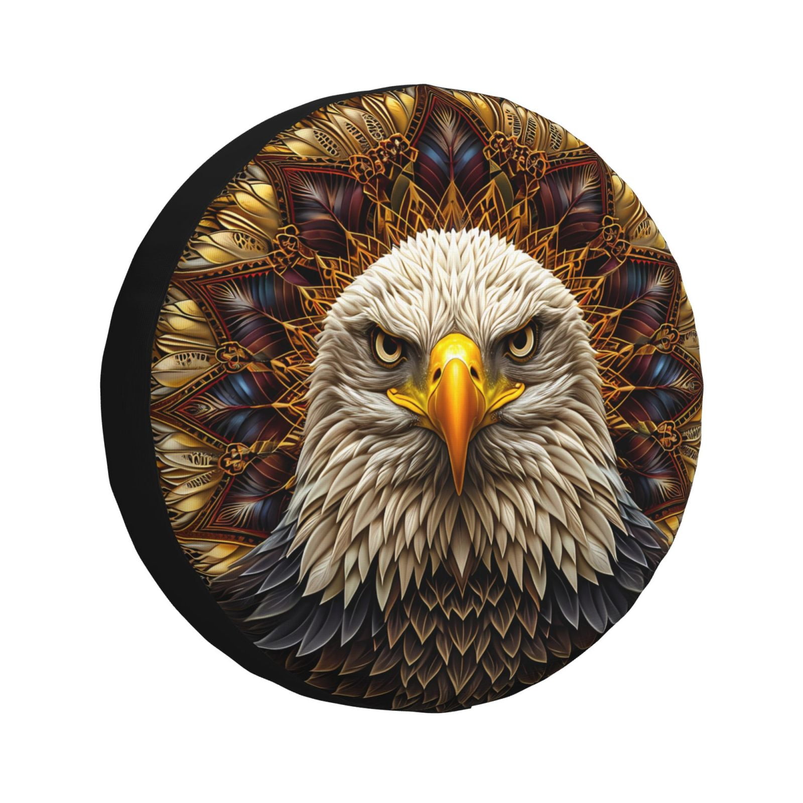 Luyuia Vintage Pattern Bald Eagle Print Waterproof Leather Tire Cover ...