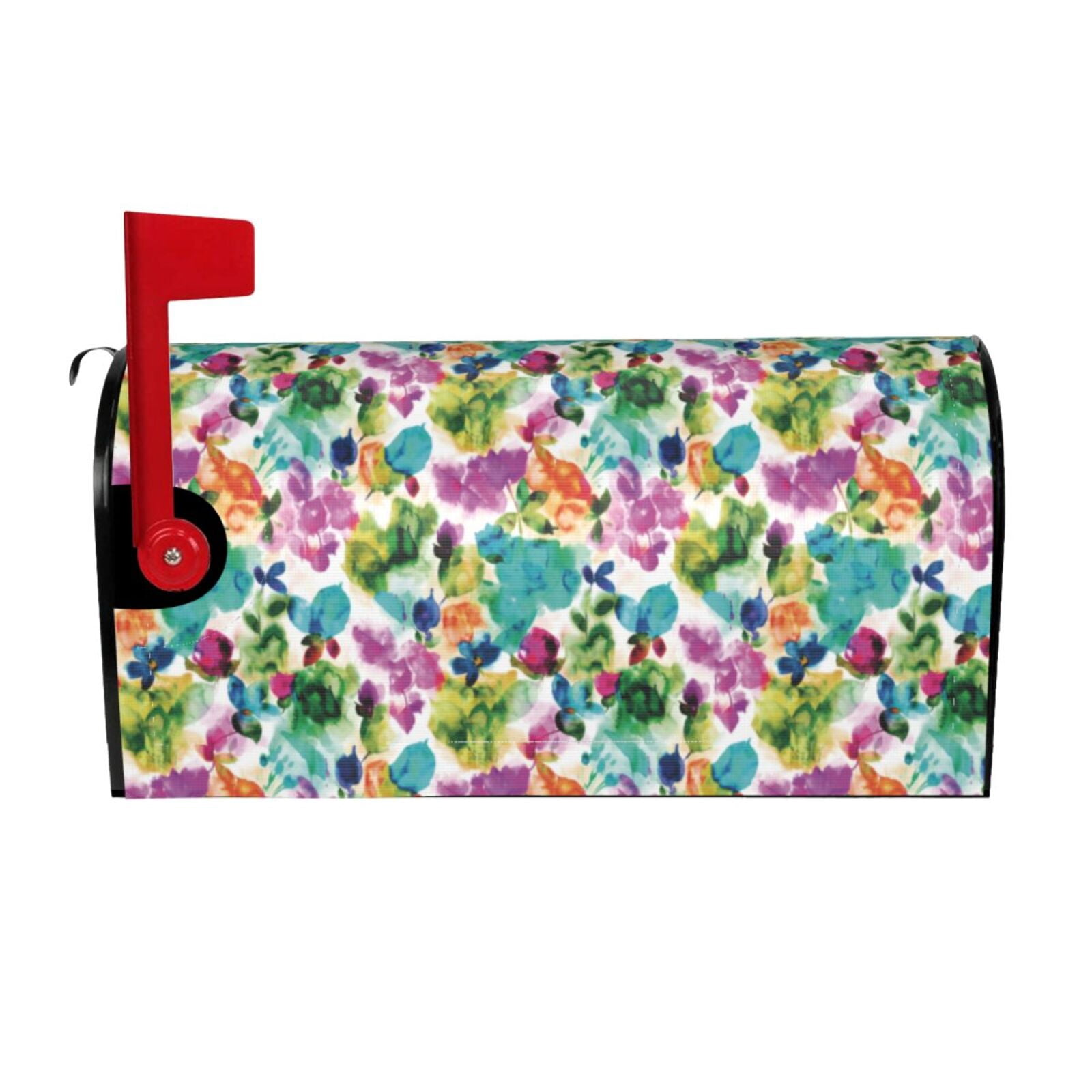Luyuia Watercolor Flowers Print Magnetic Winter Mailbox Cover ...