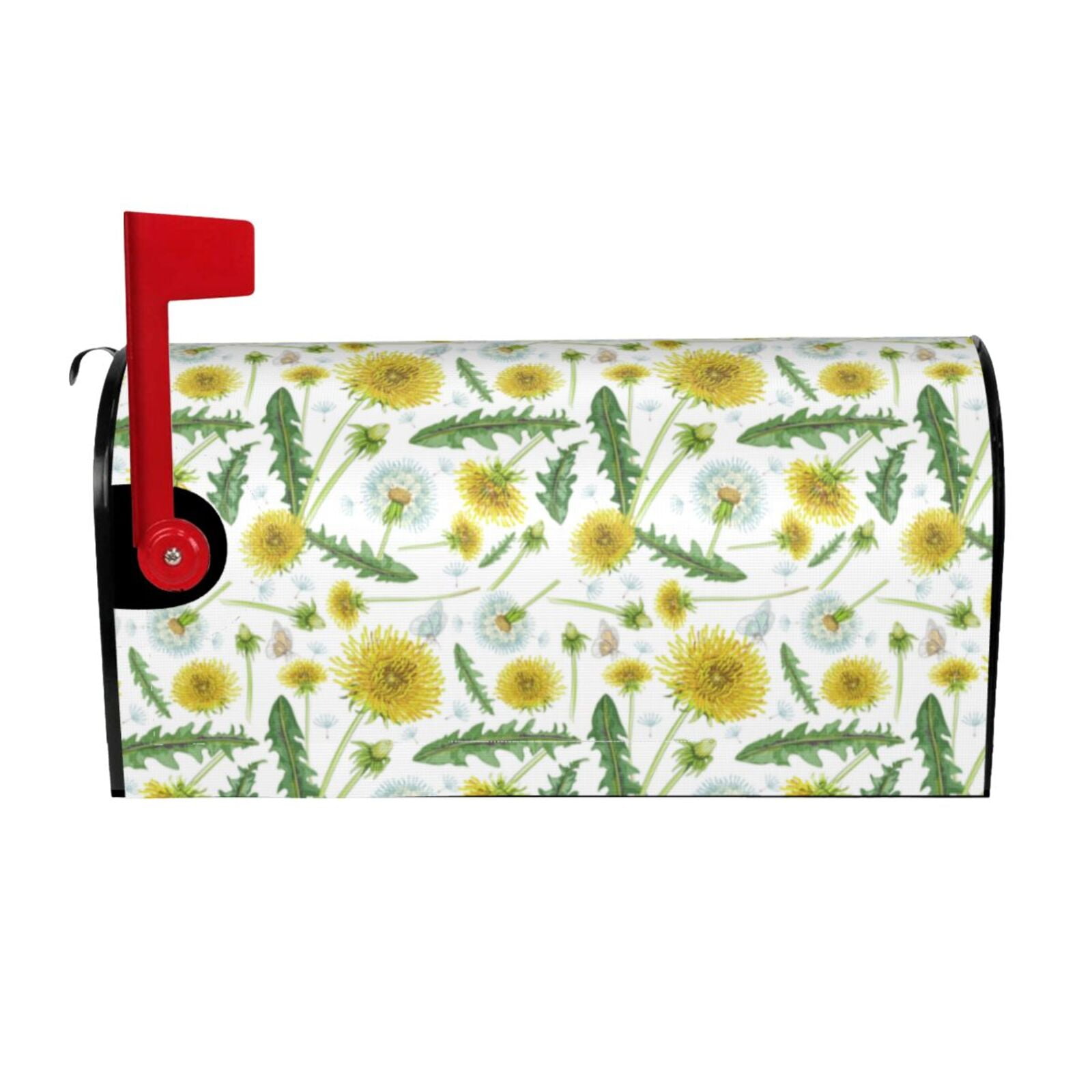 Luyuia Yellow Dandelions Print Magnetic Winter Mailbox Cover ...