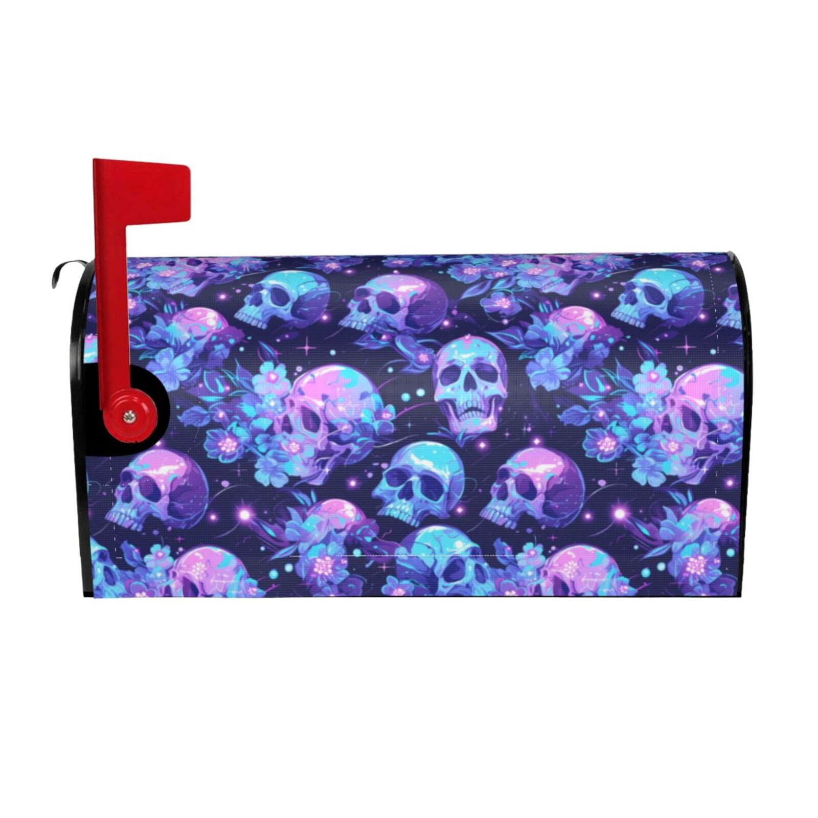 Luyuia crystal Skull flower star Print Magnetic Winter Mailbox Cover ...