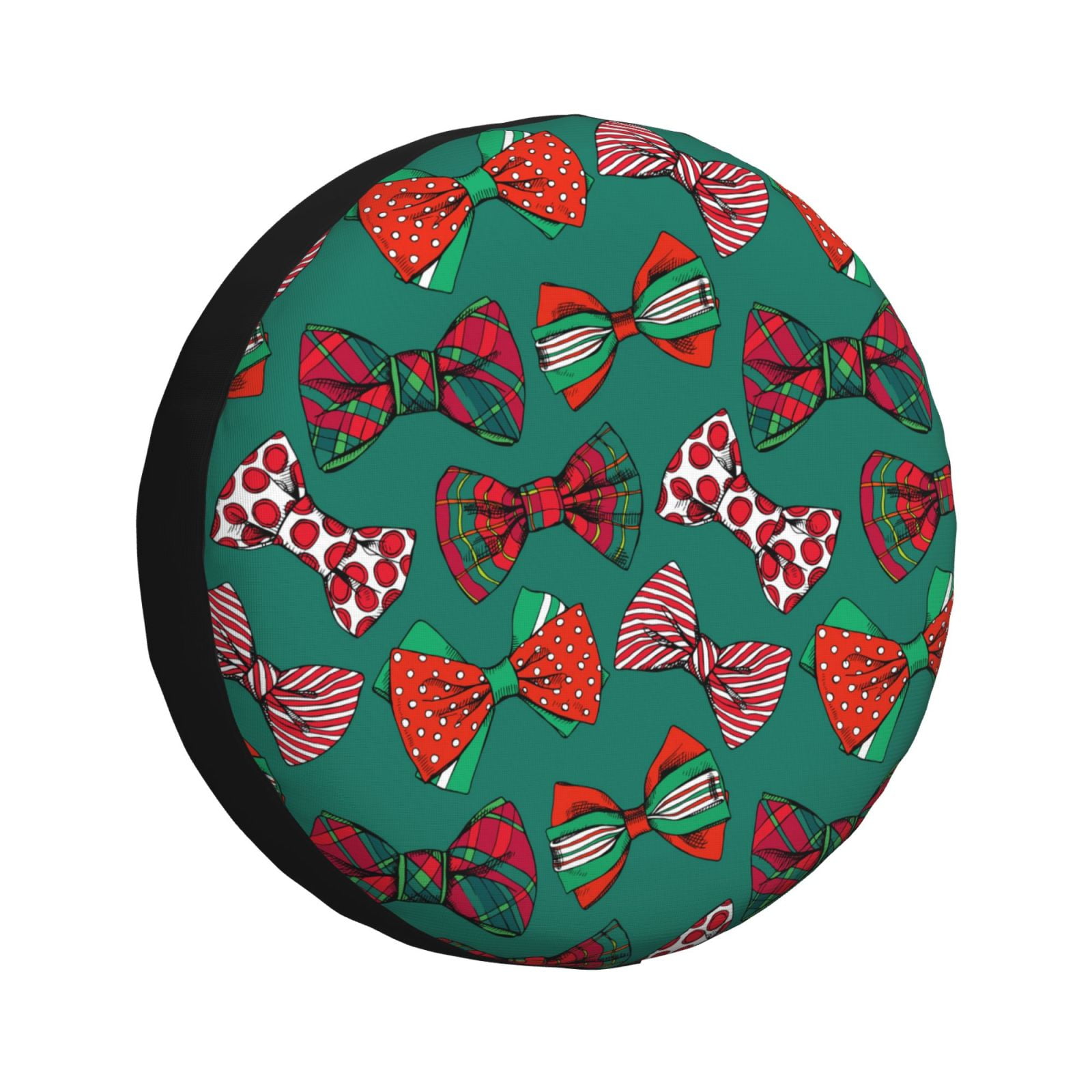 Luyuia red and green bow tie Print Waterproof Leather Tire Cover ...