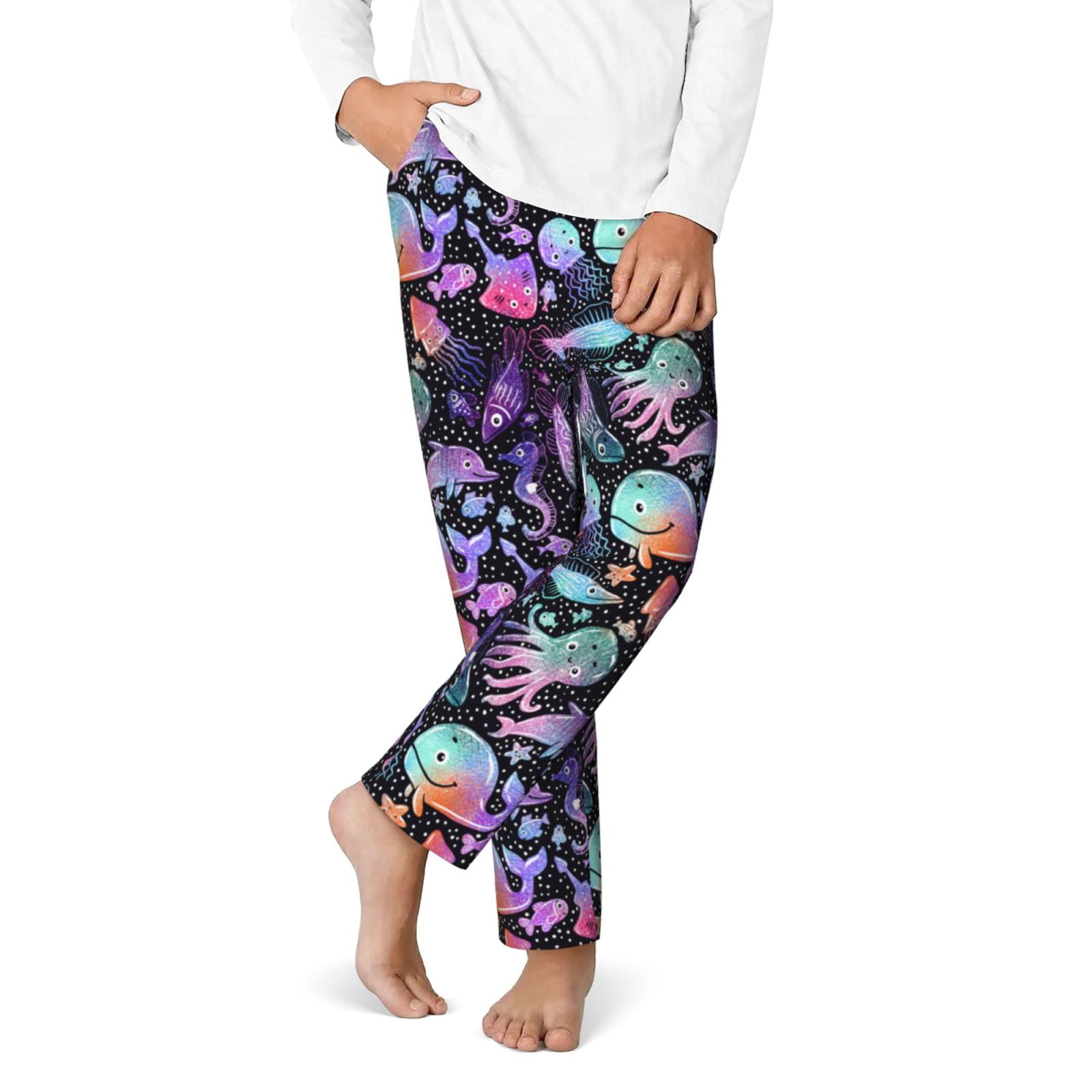 Luyuia whale fish octopus Patterned Lounge Pants for Boys and Girls ...