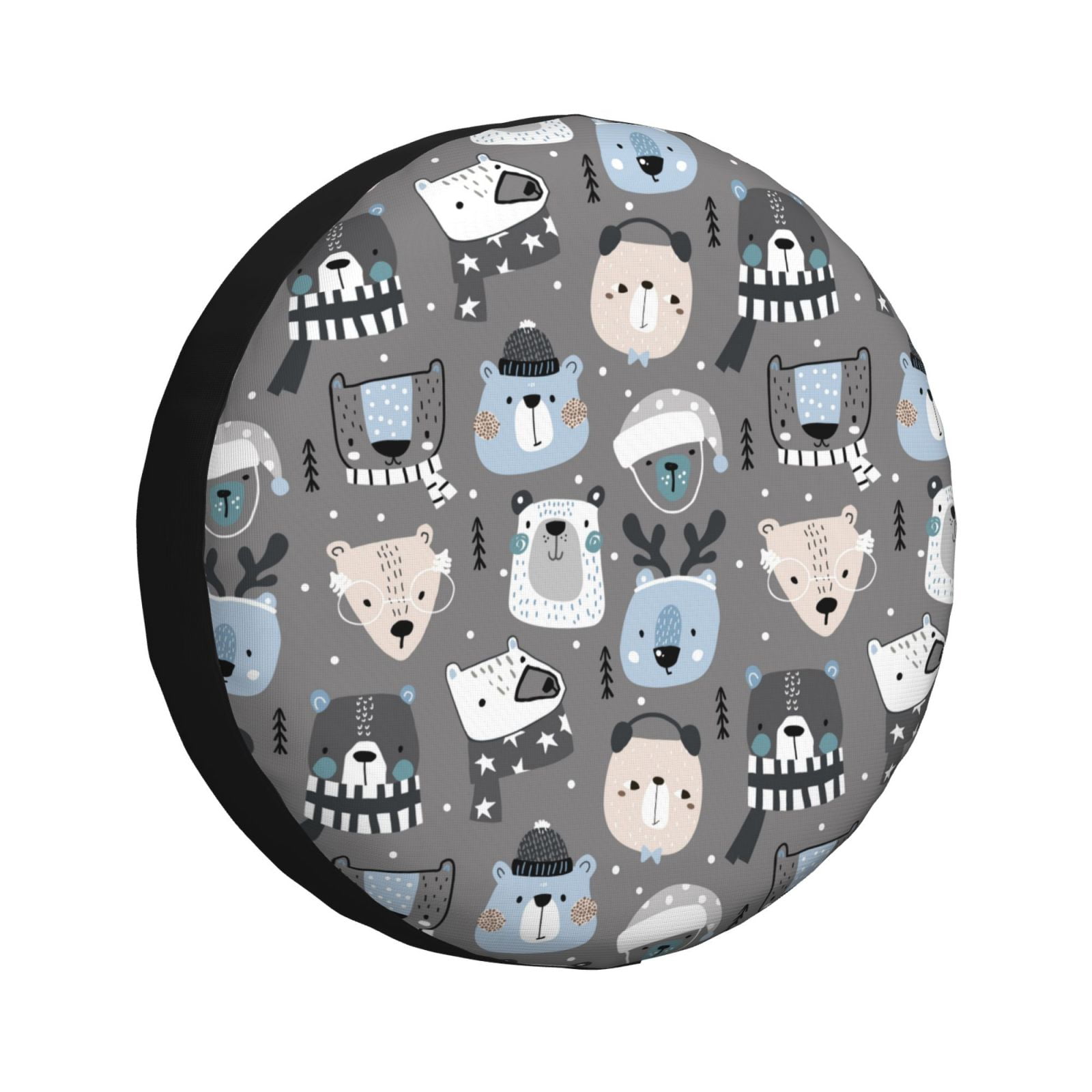 Luyuia winter Scarf cute beer Print Waterproof Leather Tire Cover ...