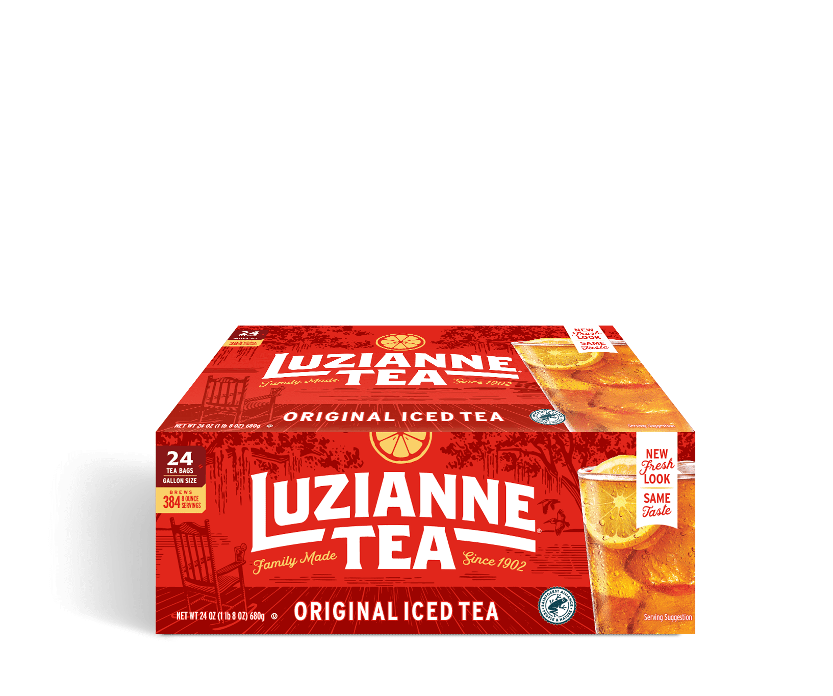 Luzianne Black Iced Tea Gallon Tea Bags 24 Count for Home Brewed Iced ...
