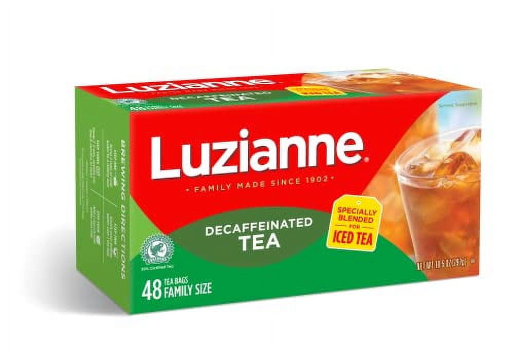 Luzianne Decaffeinated Iced Tea Bags, Specially Blended, Family Sized ...