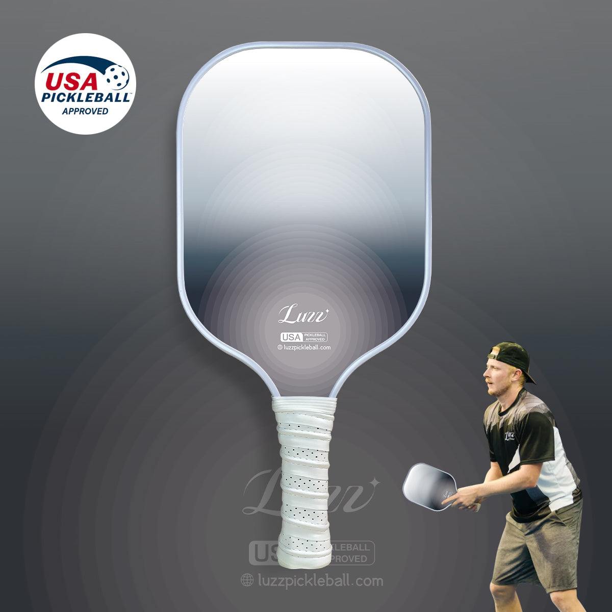 Luzz Carbon Fiber Pickleball Paddles(16mm) Sandblasted Surface USAPA ...