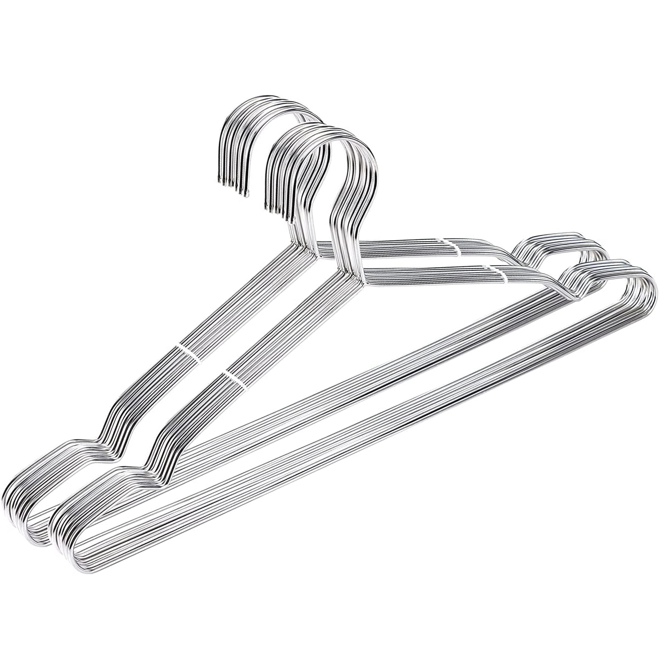 Lvelia 20-Pack Stainless Steel Heavy Duty Hangers, Waterproof, Rust ...