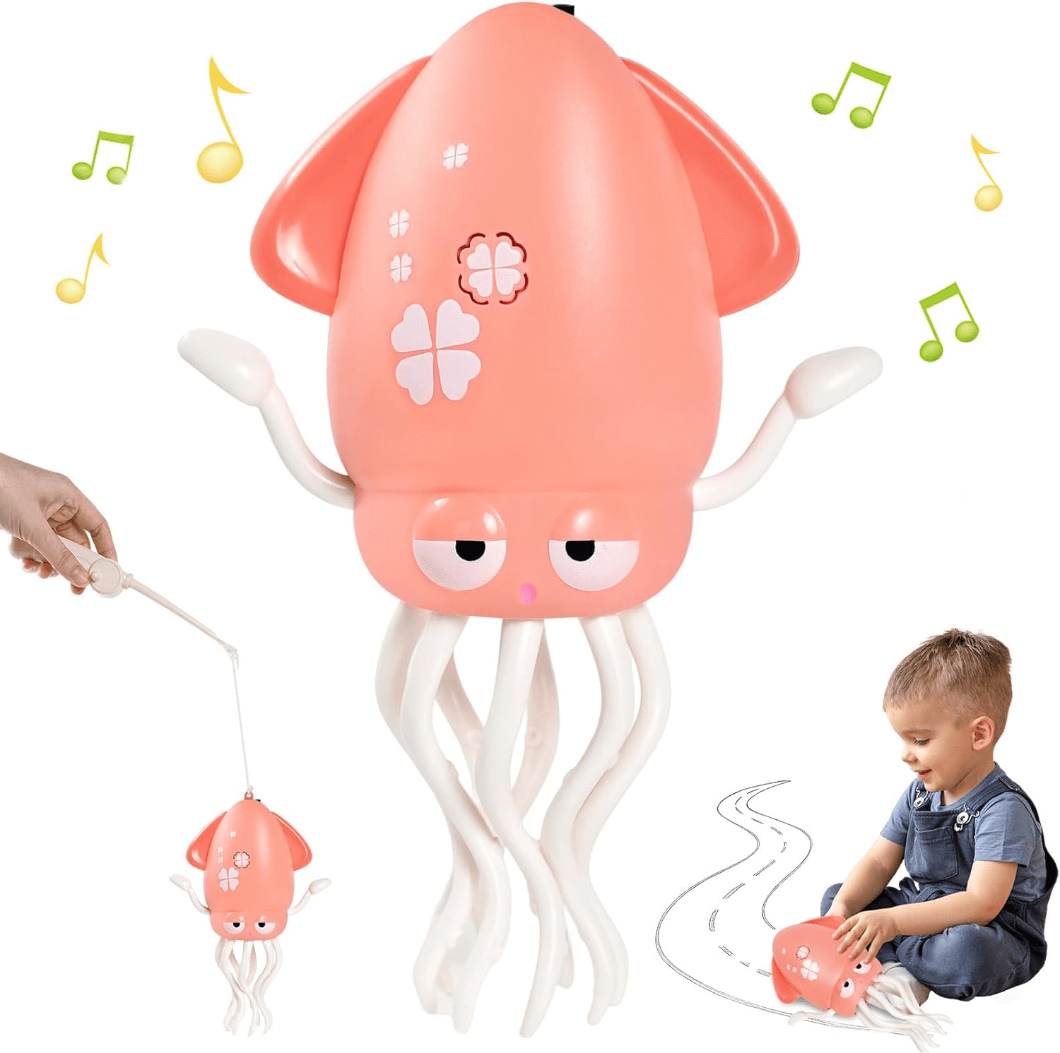 Lvelia Electric Crawling Octopus Toy, Tummy Time Dancing Squid ...