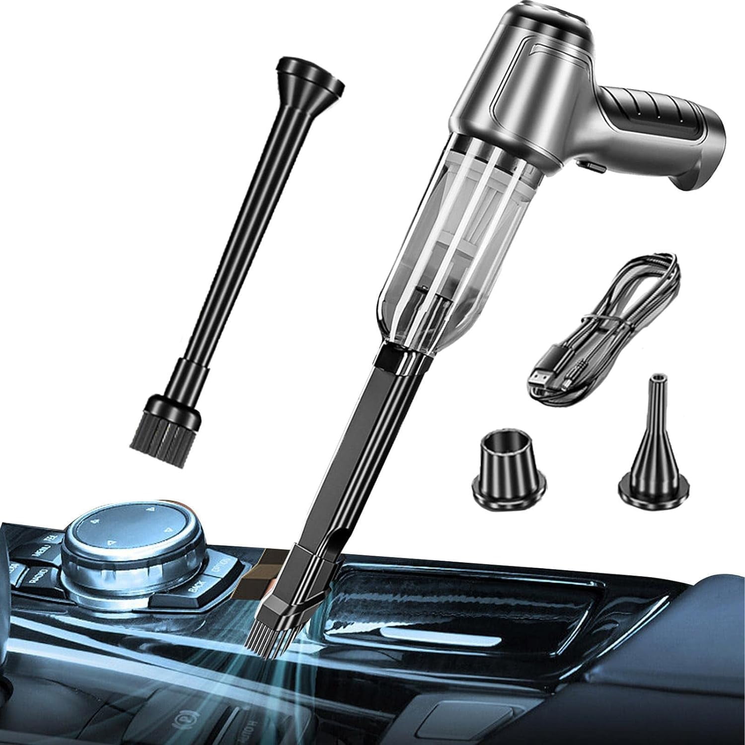 Lvelia Handheld Car Vacuum Cleaner,9000Pa Vacuum Cleaner and Air Duster ...