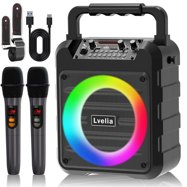 Lvelia Bluetooth Karaoke Machine for Adult and Kids,Portable Singing ...