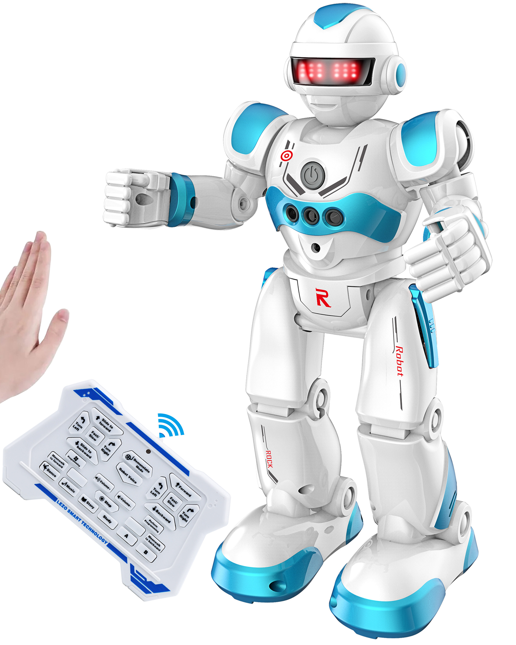 Lvelia Remote Control Robot Toys for Kids,Electronic Walking Singing ...