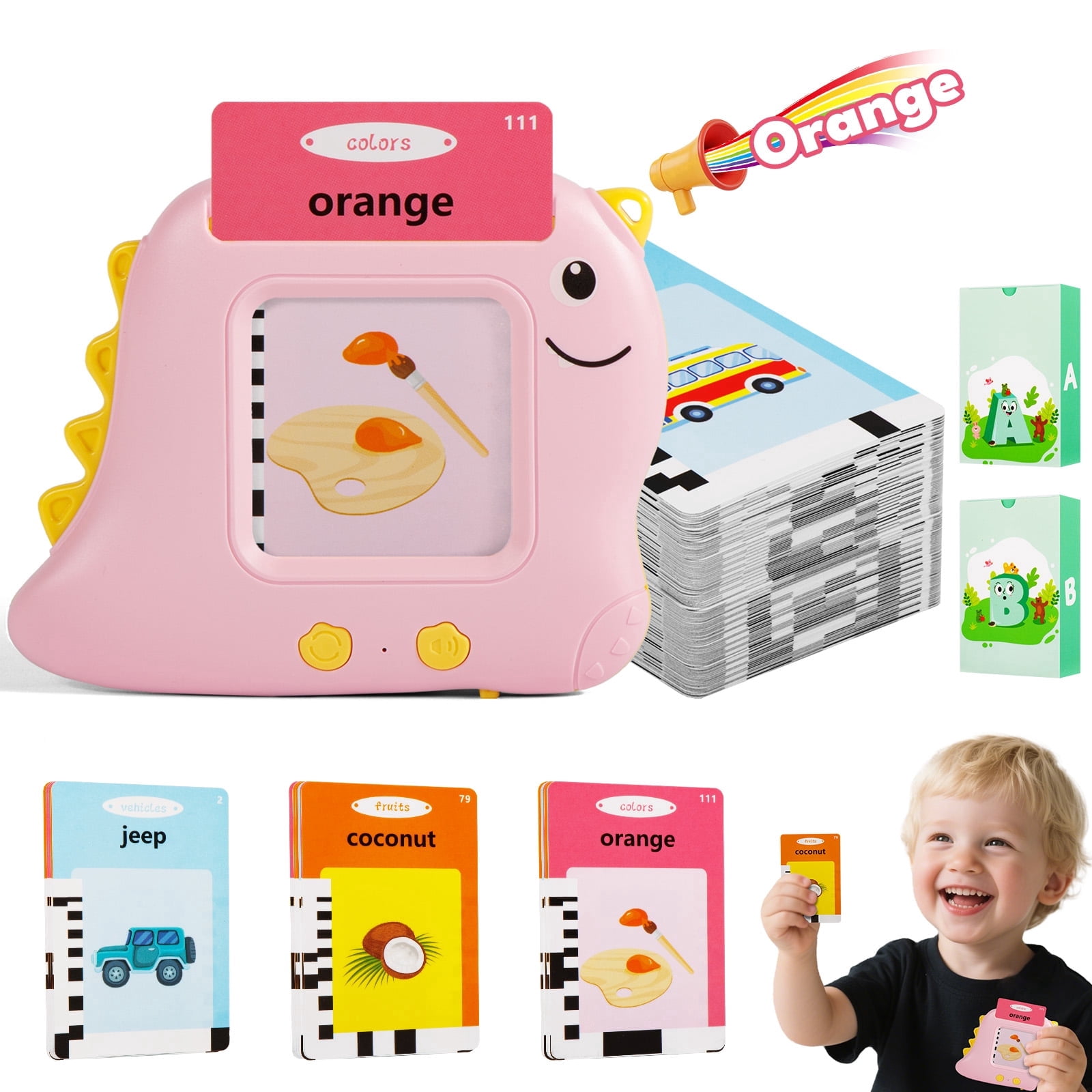 Lvelia Toddler Toys Talking Flash Cards Learning Toys for 2 3 4 5 Years ...