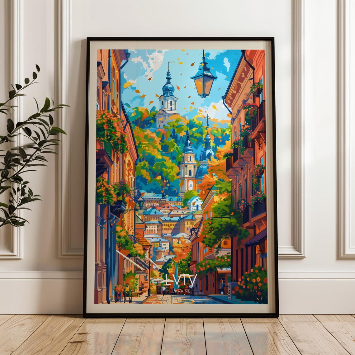 Lviv Travel Poster - Ukraine Wall Art Print, Illustration Poster, Home ...