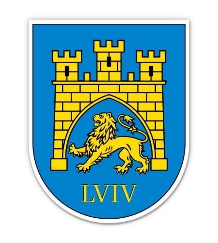 Lviv Ukraine - 8" Vinyl Sticker - For Car Laptop I-Pad - Waterproof ...