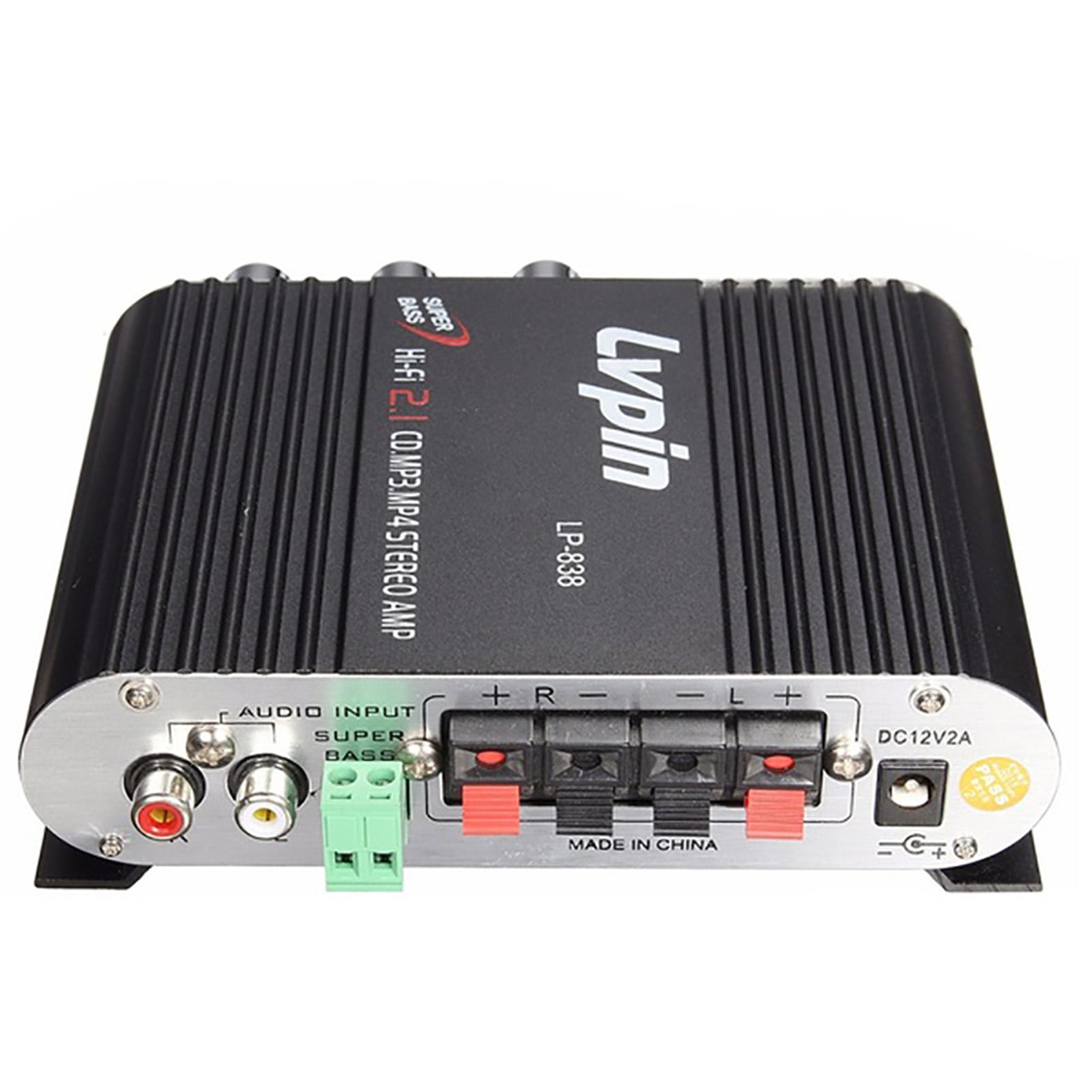 Lvpin838 Subwoofer 2.1 Channels Super Bass HiFi 12V CD MP3 MP4 Stereo ...
