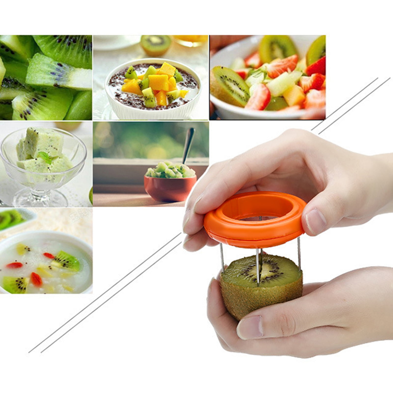 Lweong Kiwi Peeler Tool 2-in-1 Stainless Steel Fruit Cutter Peeler for ...