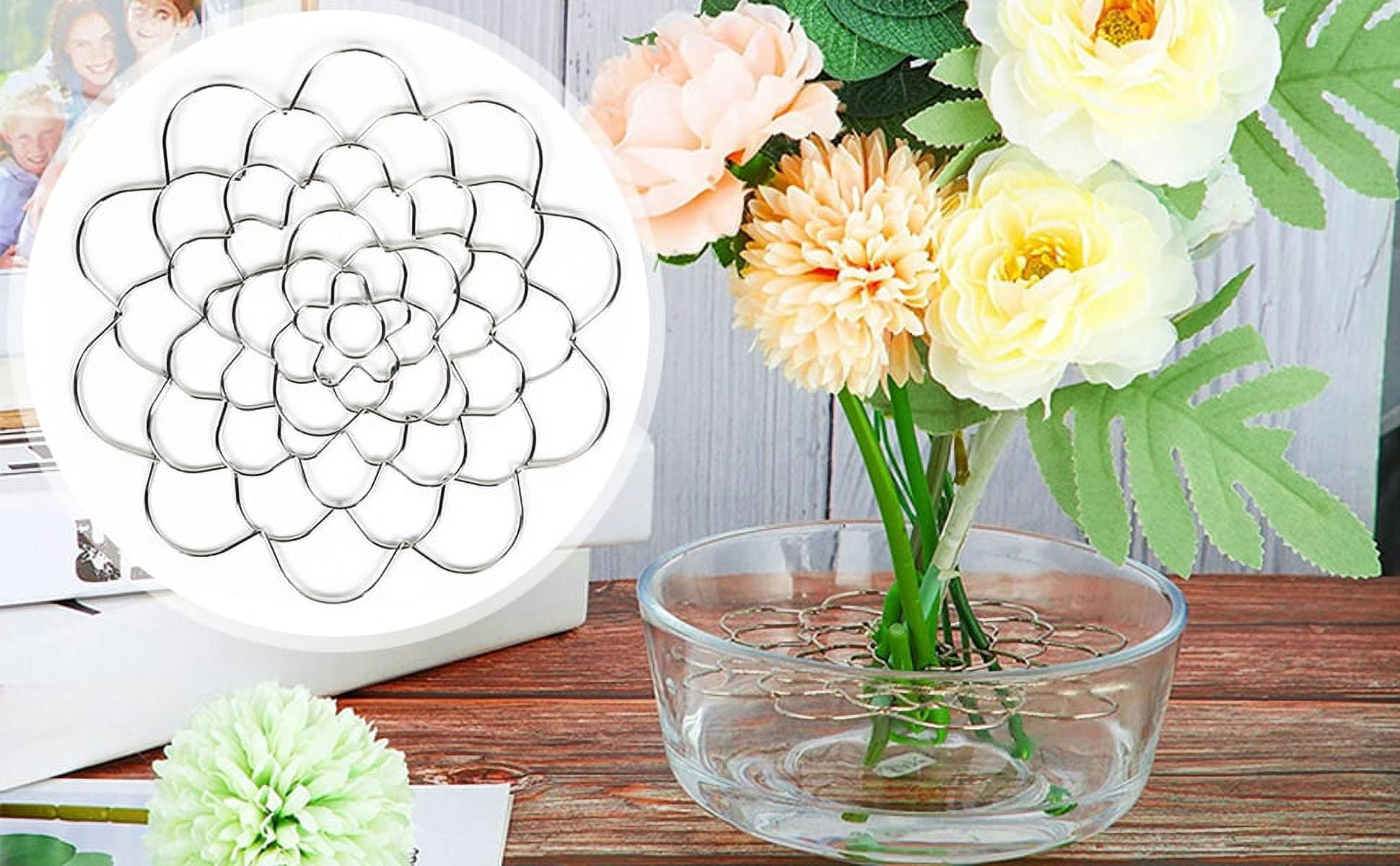 Lweong Stainless Steel Flower Grid 1/3/4pcs Flower Holder Stainless ...