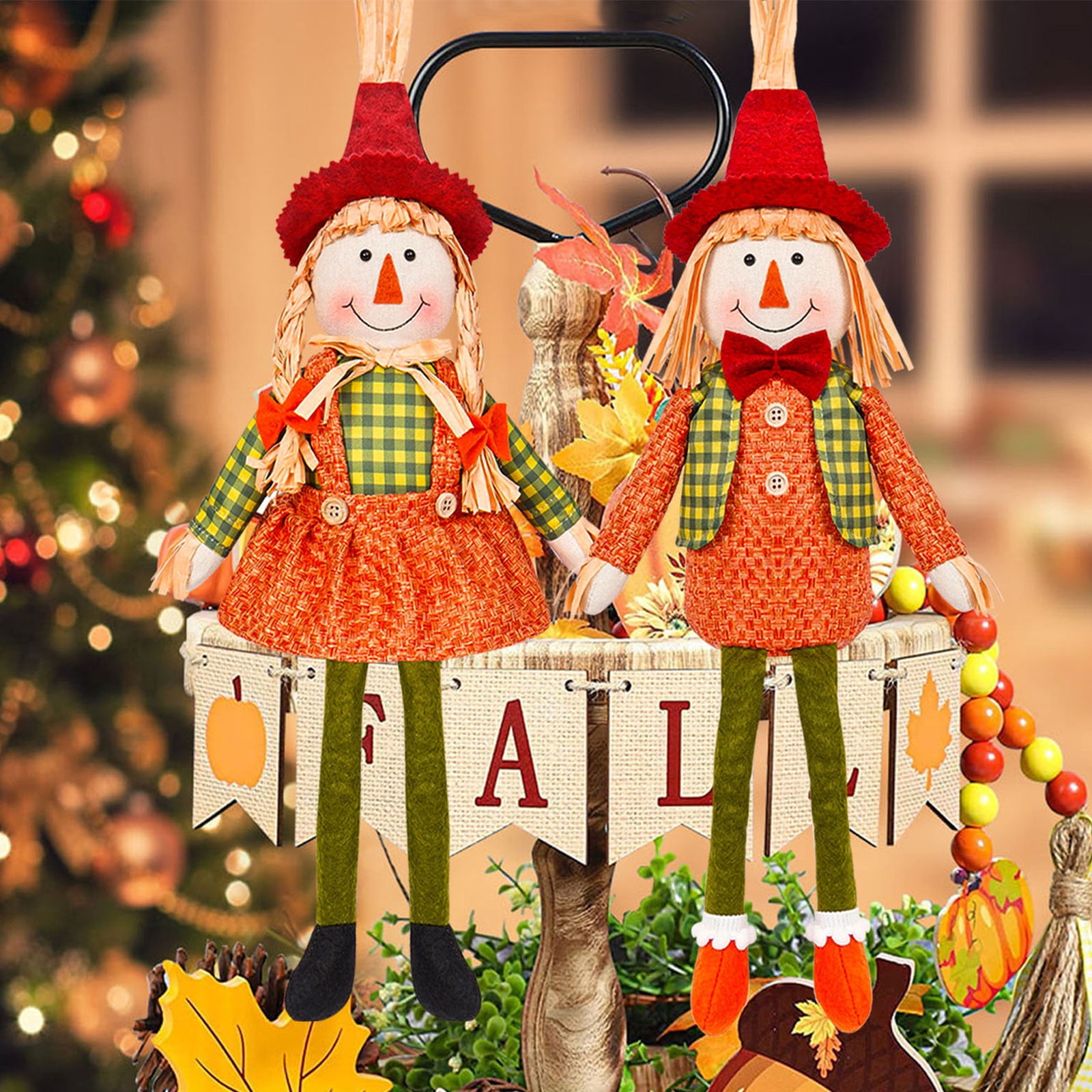 Lwlmwt Fall Decortations for Home,Scarecrow Doll Standing Scarecrow ...