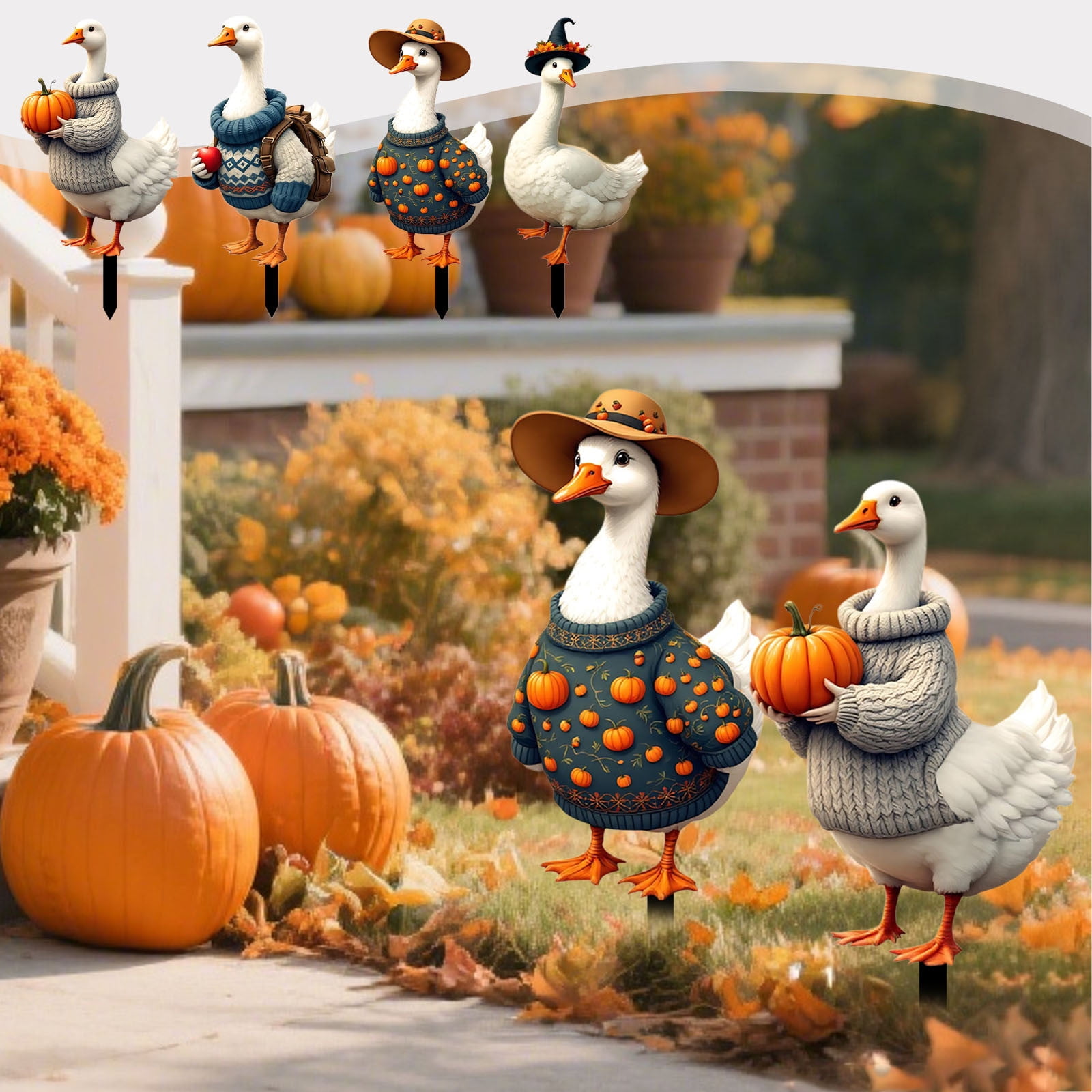 Lwlmwt Halloween Decor,Halloween Thanksgiving Holiday Gooses Decor With ...
