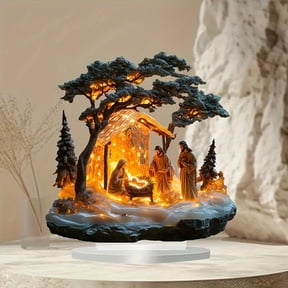 Vikakiooze Christmas Decorations Nativity Scene Statue Home Sculpture ...