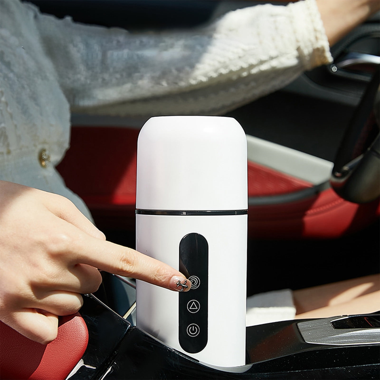 Lwlmwt Portable Electric Car Kettle Heats and Stirs Food Low Power ...