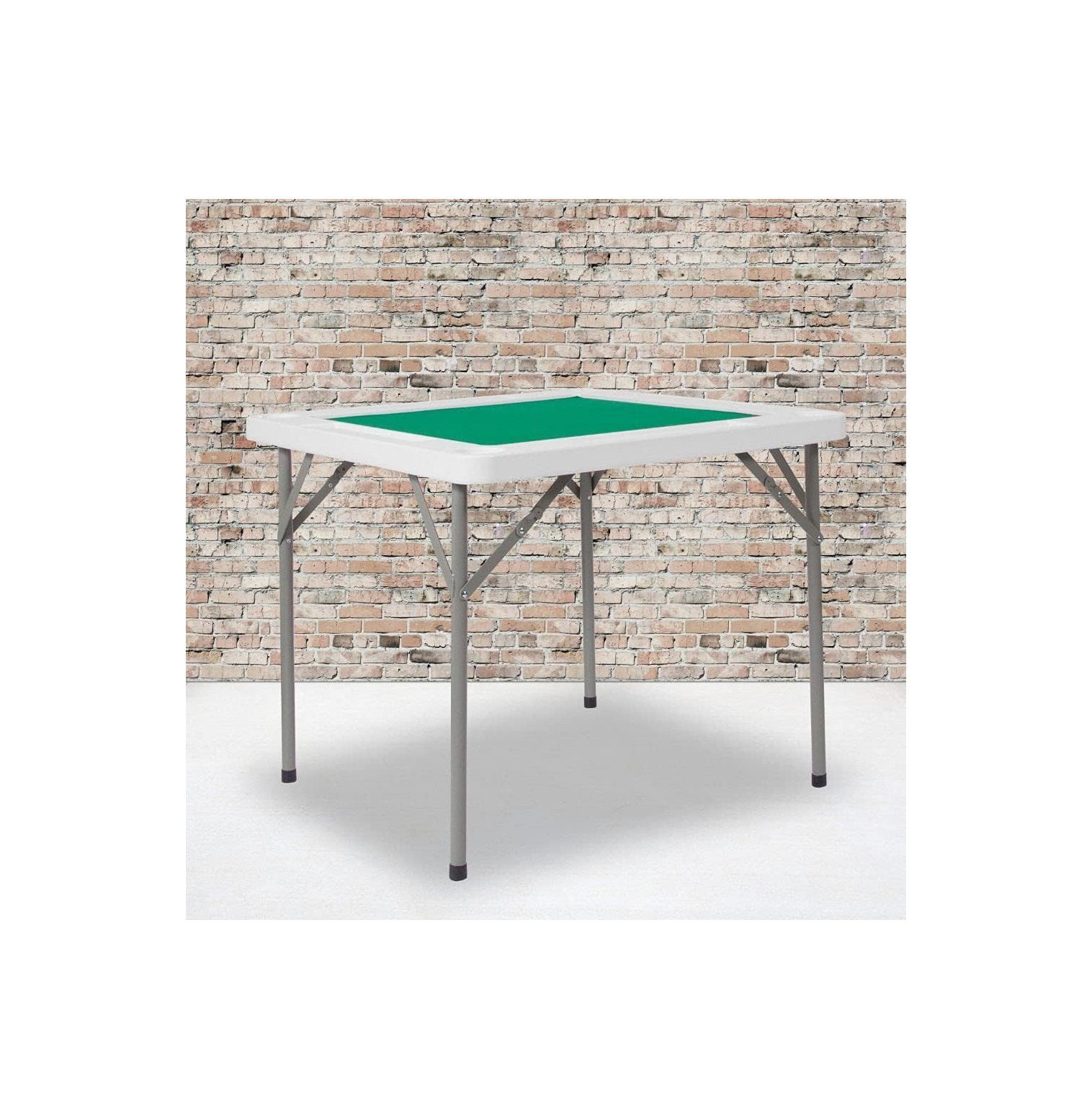 Lwory 34.5" Square 4-Player Folding Card Game Table with Green Playing ...