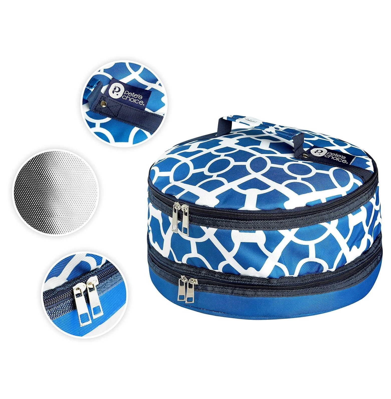 Lwory Pie Carrier, Round Thermal Casserole Carrier, Reusable Insulated ...