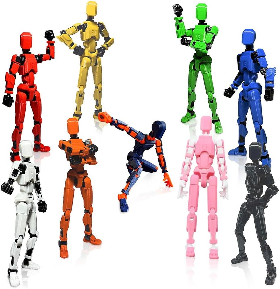 Lwzwm Titan 13, Action Figure Set of 9, Interactive 3D Printed Robot ...