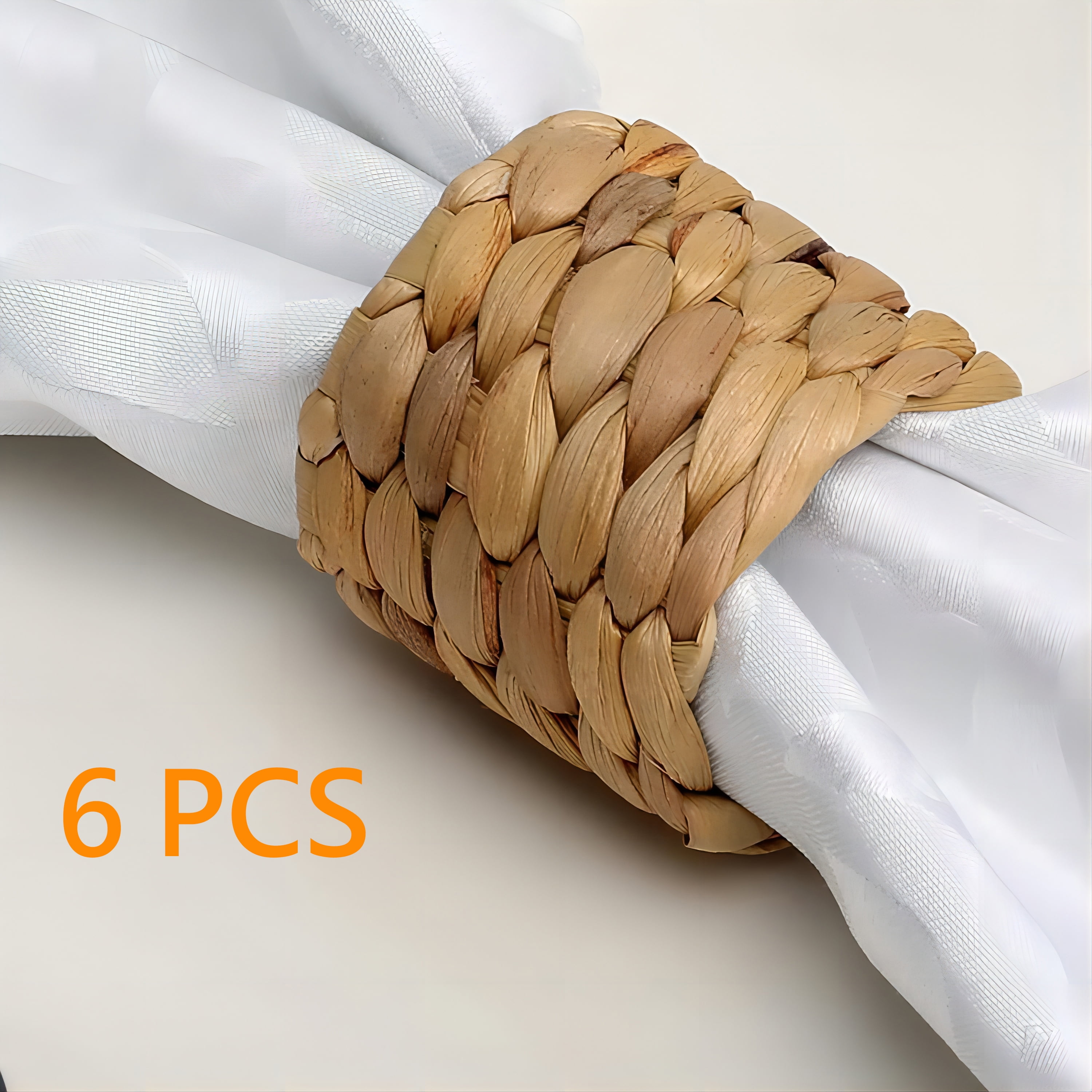 Lxcreat 6 Pcs Round Woven Napkin Rings Rustic Napkin Ring Holders ...