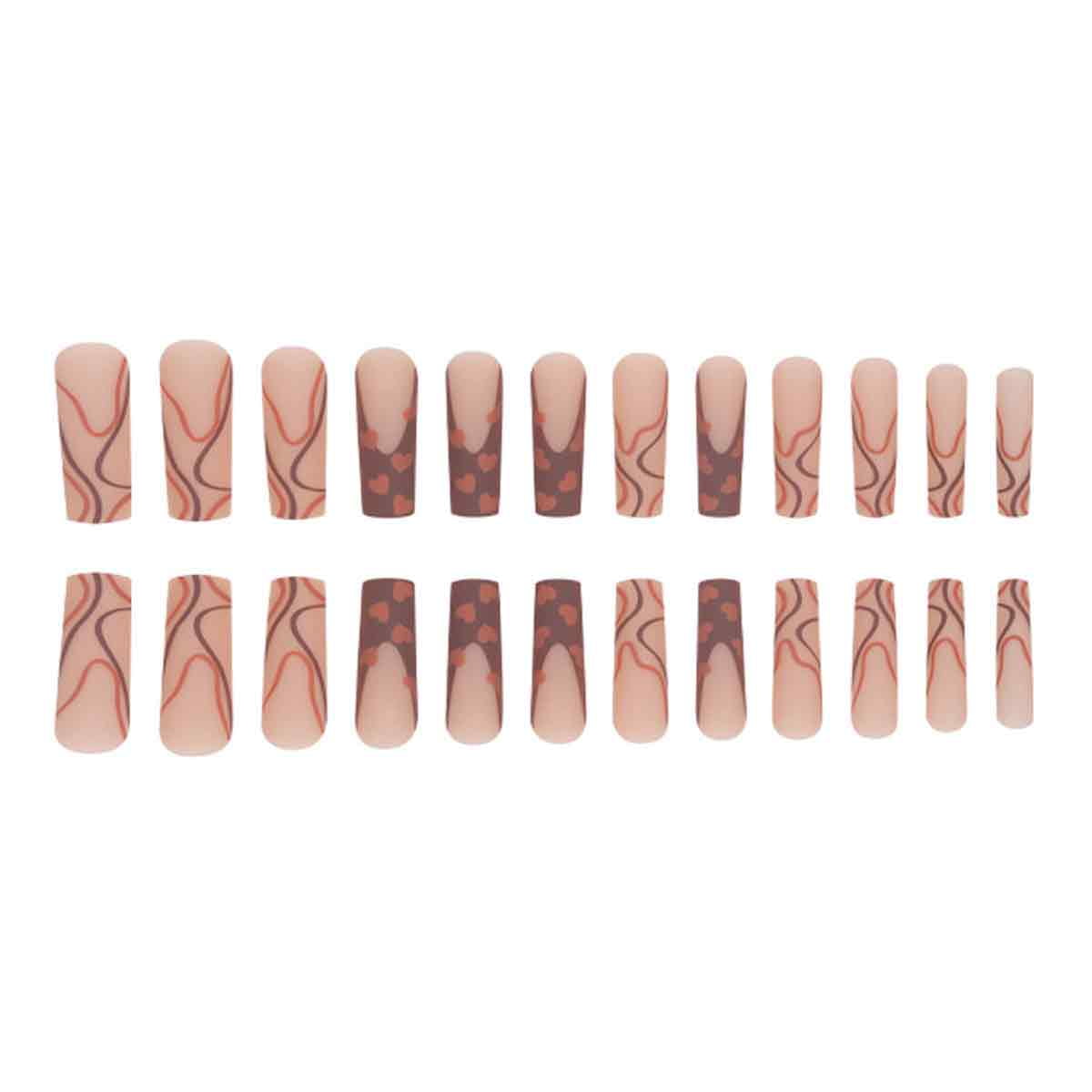 Lxiugva Long Fake Nails Halo Dyeing Gradient Electroplating Fake Nails