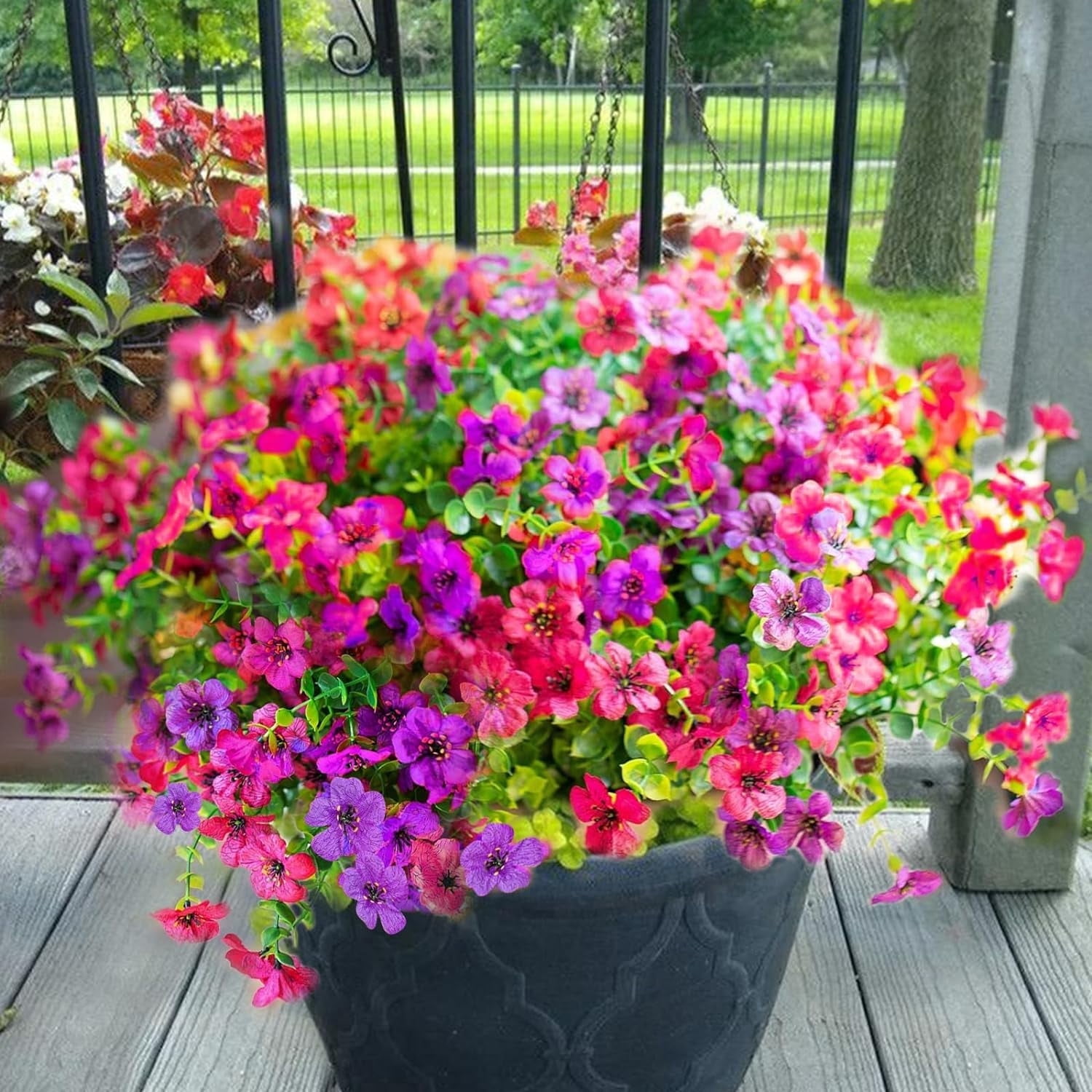 Lyacmy 12 Bundles Artificial Flowers Outdoor, Faux Plants - Walmart.com