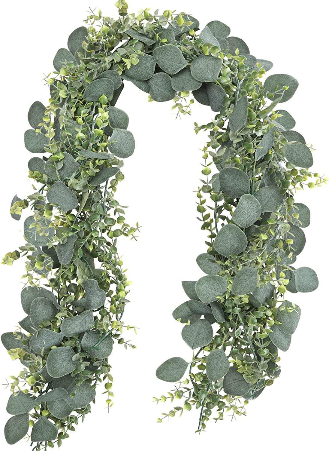 Lyacmy 2 Pack Artificial Eucalyptus Garland Spring Wall Decor, Fake ...