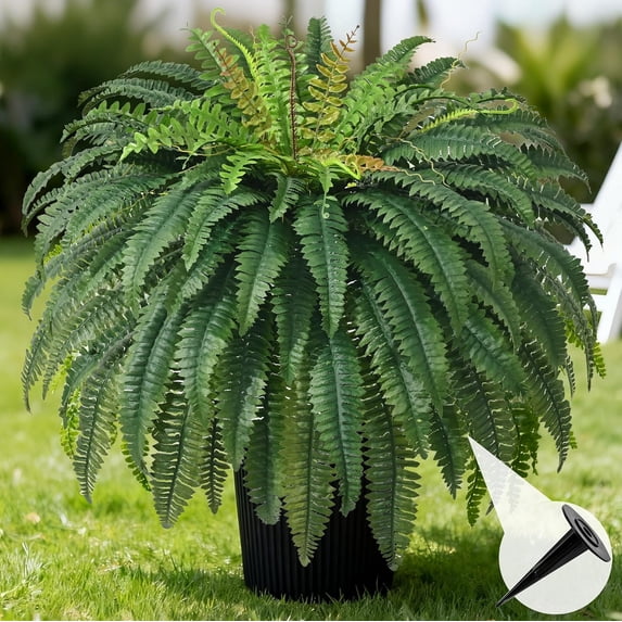 Lyacmy 48 Inch Fake Ferns Artificial Plants Large, 96 Leaves Artificial ...