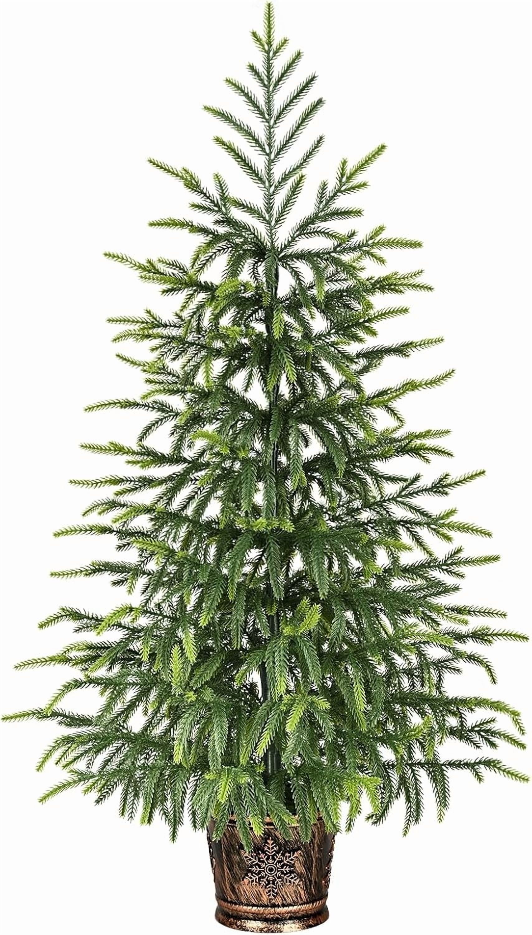Lyacmy 3ft Tabletop Christmas Tree Potted Faux Norfolk Pine for Indoor ...