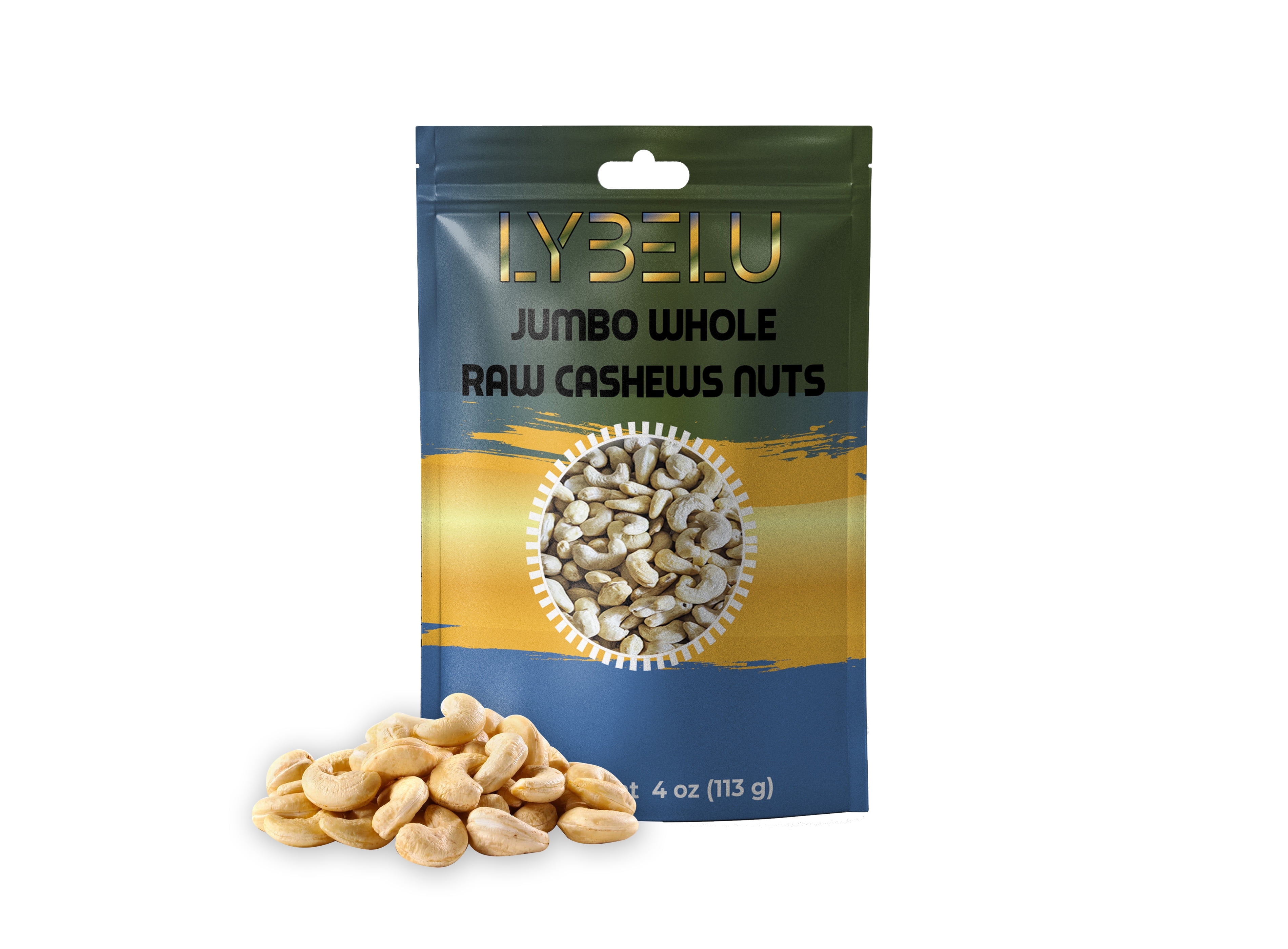 Lybelu Jumbo Whole Raw Cashews Nuts – 4oz (113g) - Walmart.com