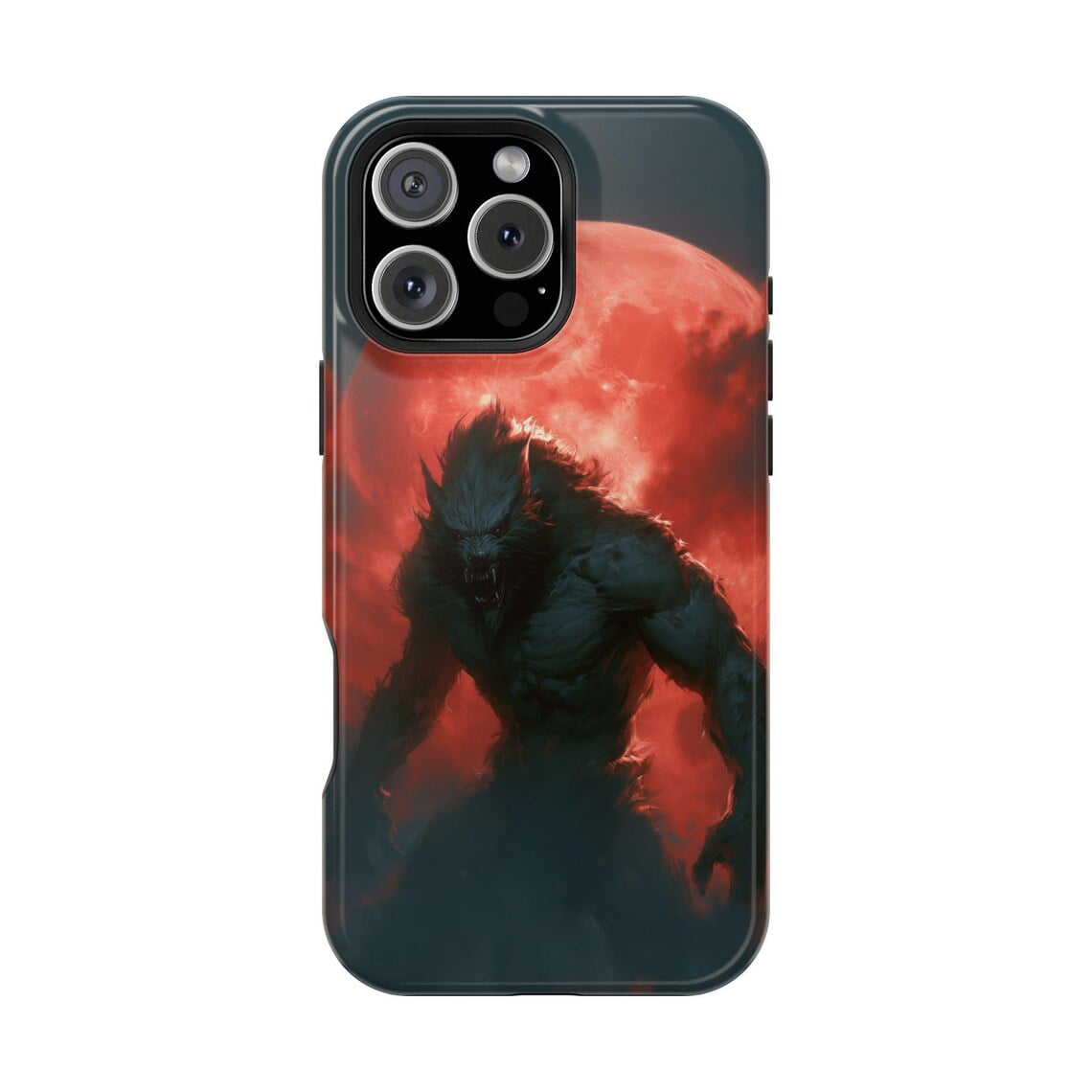 Lycan Werewolf Under Blood Red Moon Dark Fantasy Scene Phone Case with ...