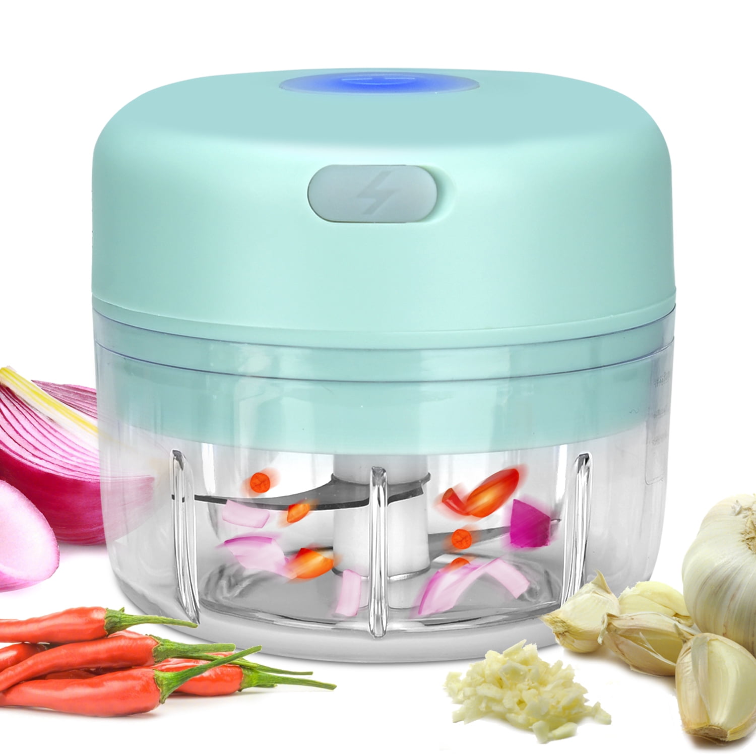 Lychee Handheld Electric Vegetable Chopper, Cordless Personal Portable Food Processor, Mini ...