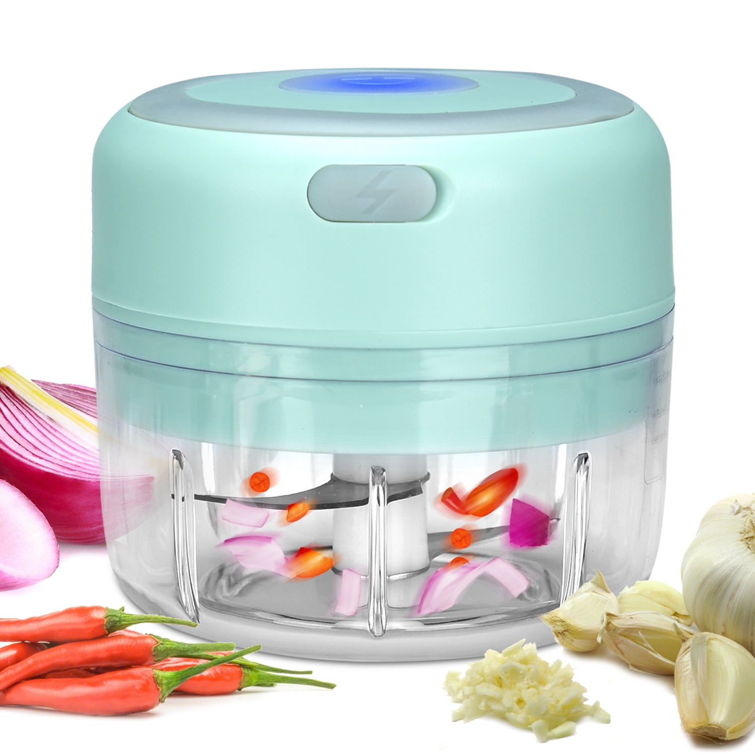 Lychee Handheld Electric Vegetable Chopper, Cordless Personal Portable ...