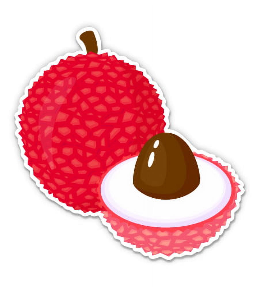 Lychee Fruit - 7" Vinyl Sticker - For Car Laptop I-Pad - Waterproof ...