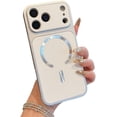 Lychee Peel Leather Back Camera Protect Magnetic Case for iPhone ...
