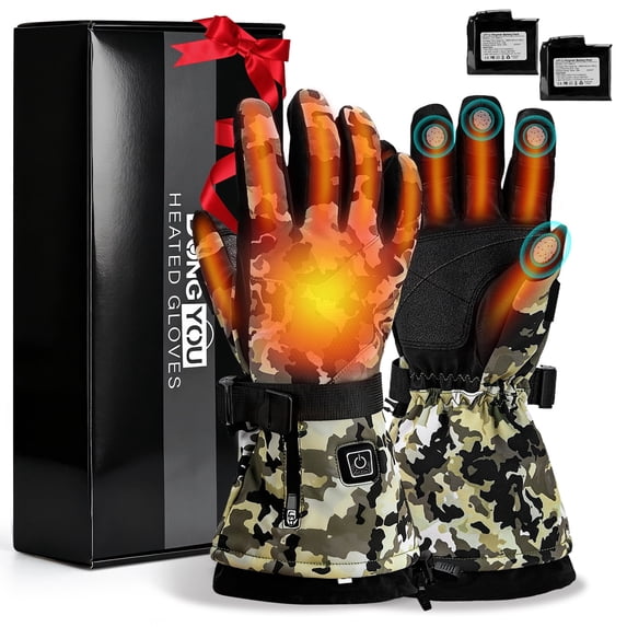 Lychee Rechargeable Heated Gloves, 7.4V, 22.2Wh Fast Heating for Men ...