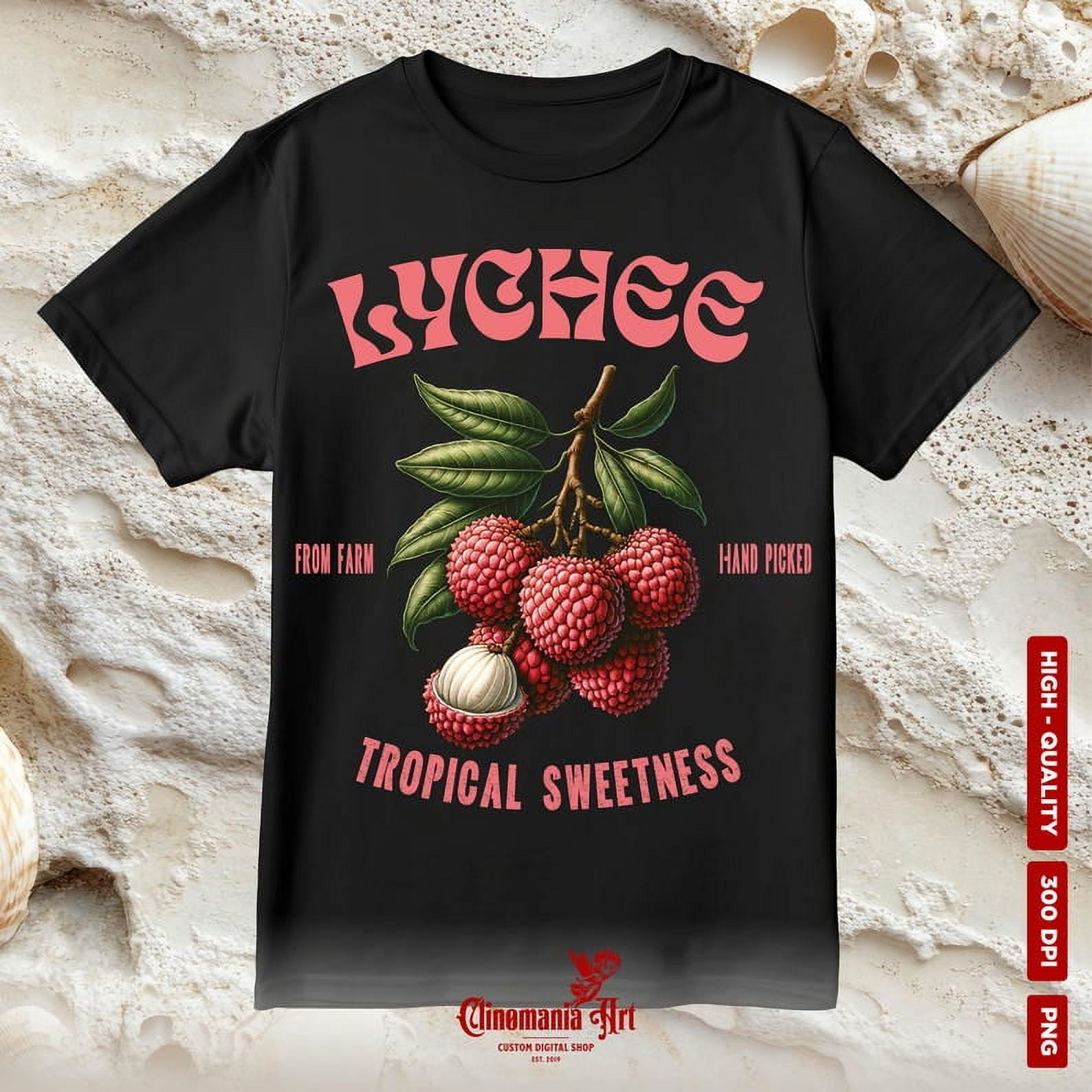 Lychee T-Shirt, Exotic Fruit Lover Shirt, Vintage Lychee Tee, Tropical ...