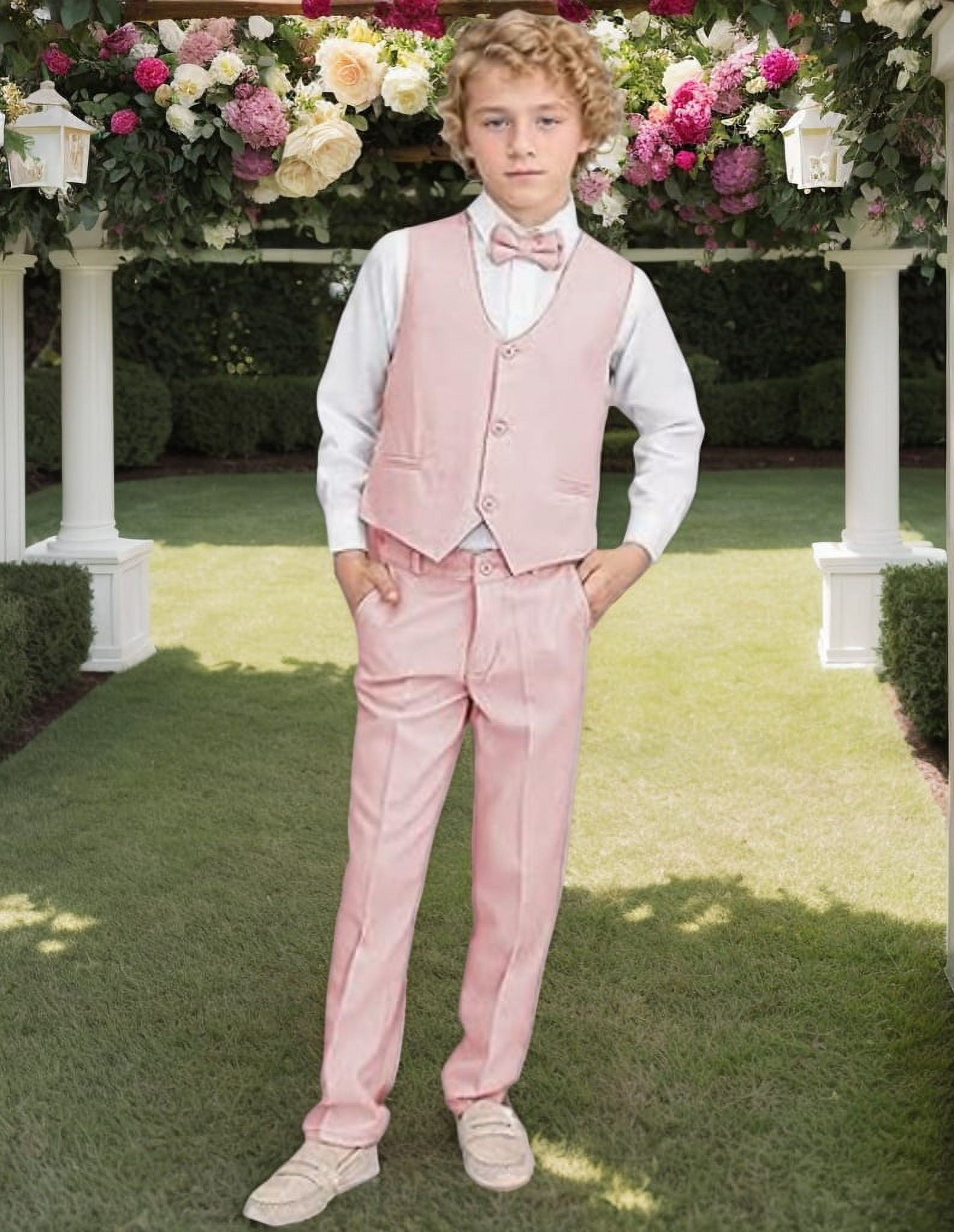 Lycody 2 Piece Boys Formal Slim Suit for Kids Tuxedo Suits for Wedding ...