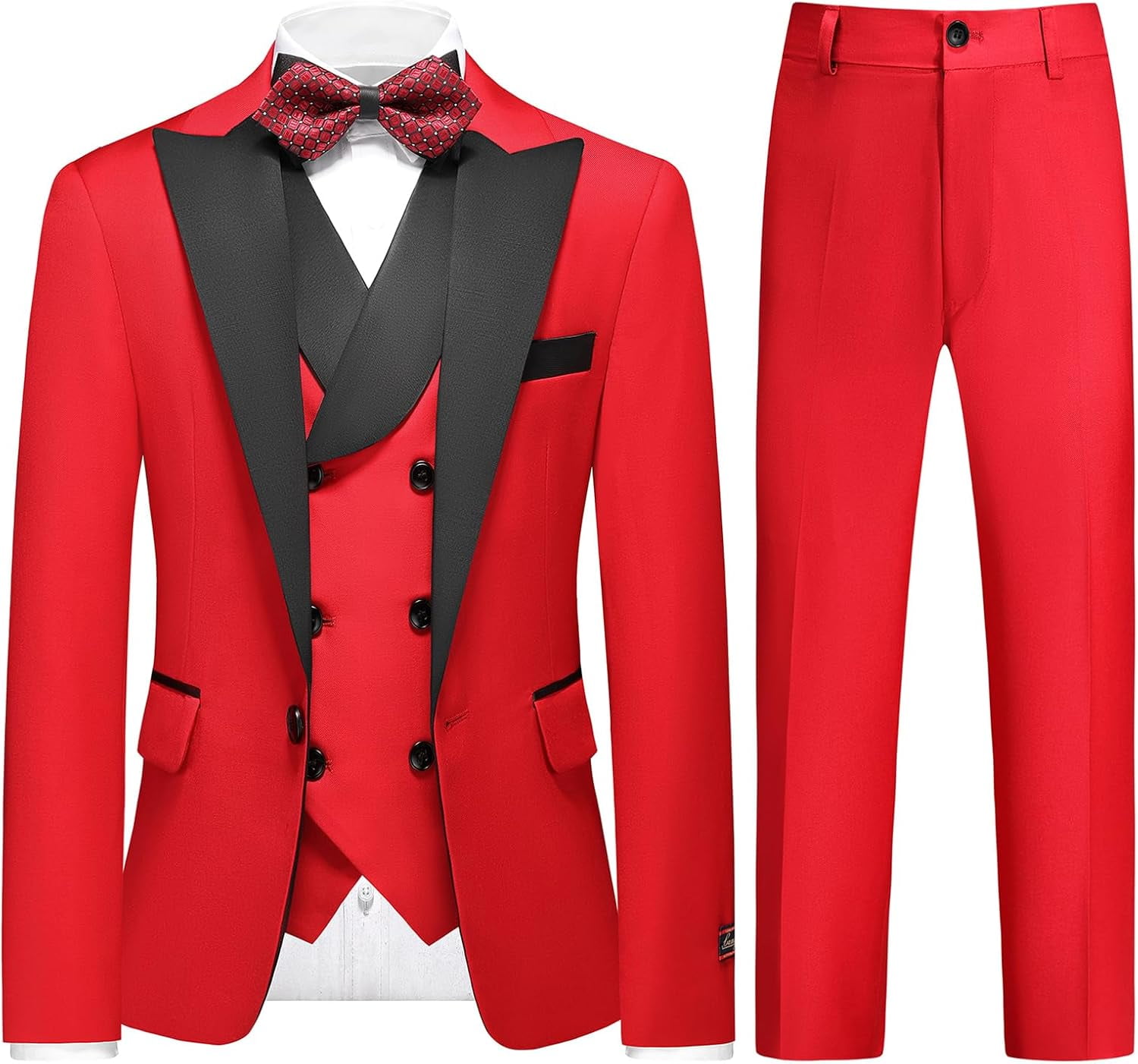 Lycody 3PCS Boys And Teen Formal Tuxedo Suit Slim Fit Set with Blazer ...